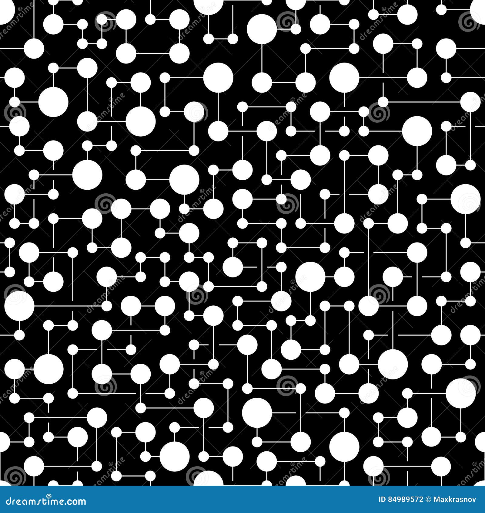 Seamless Monochrome Design stock vector. Illustration of curve - 84989572