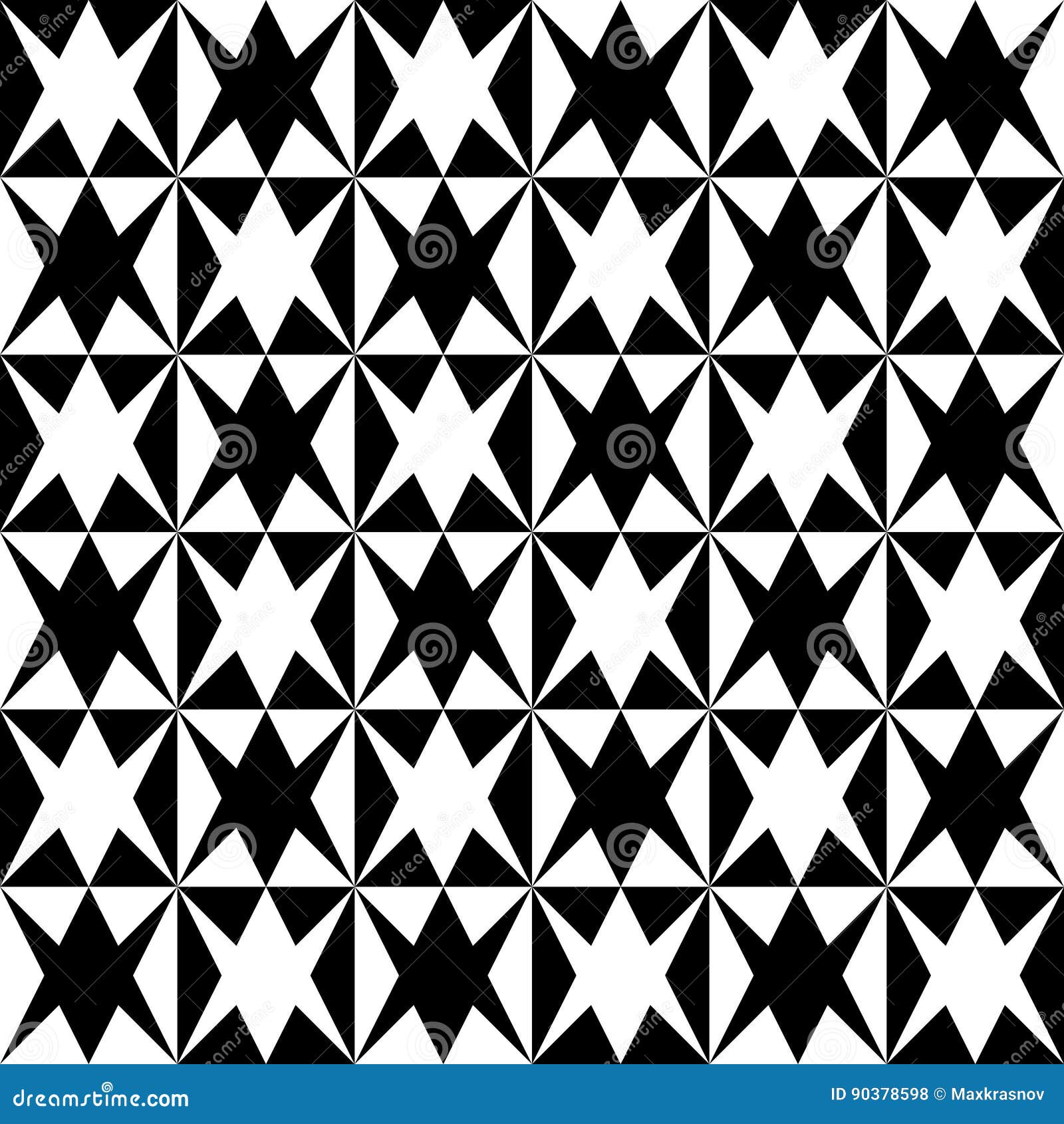 Seamless Monochrome Geometric Pattern Stock Vector - Illustration of ...