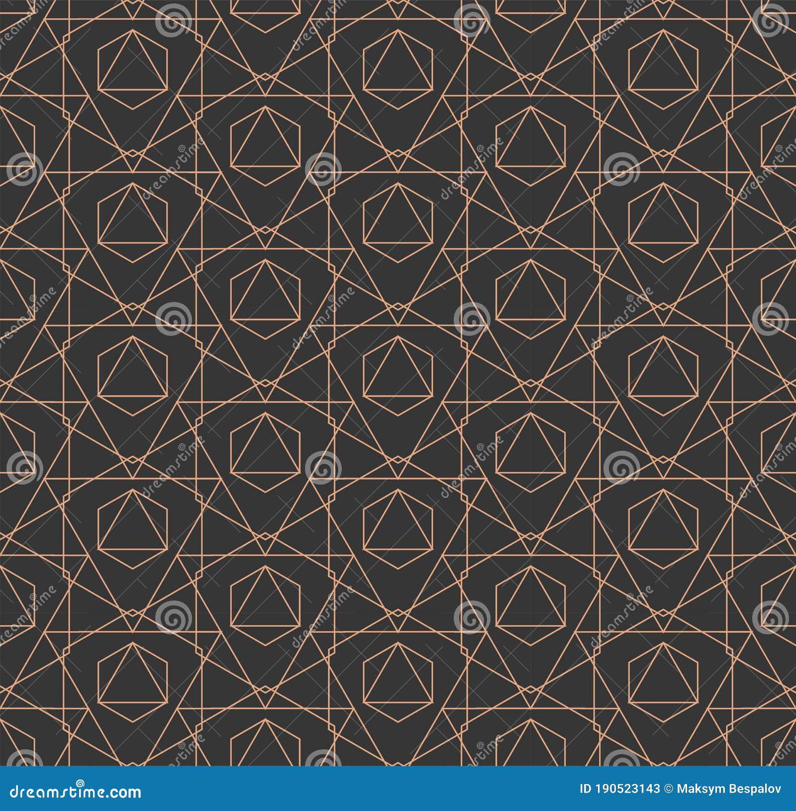 Seamless Monochrome Graphic Symmetrical Tile Texture Continuous