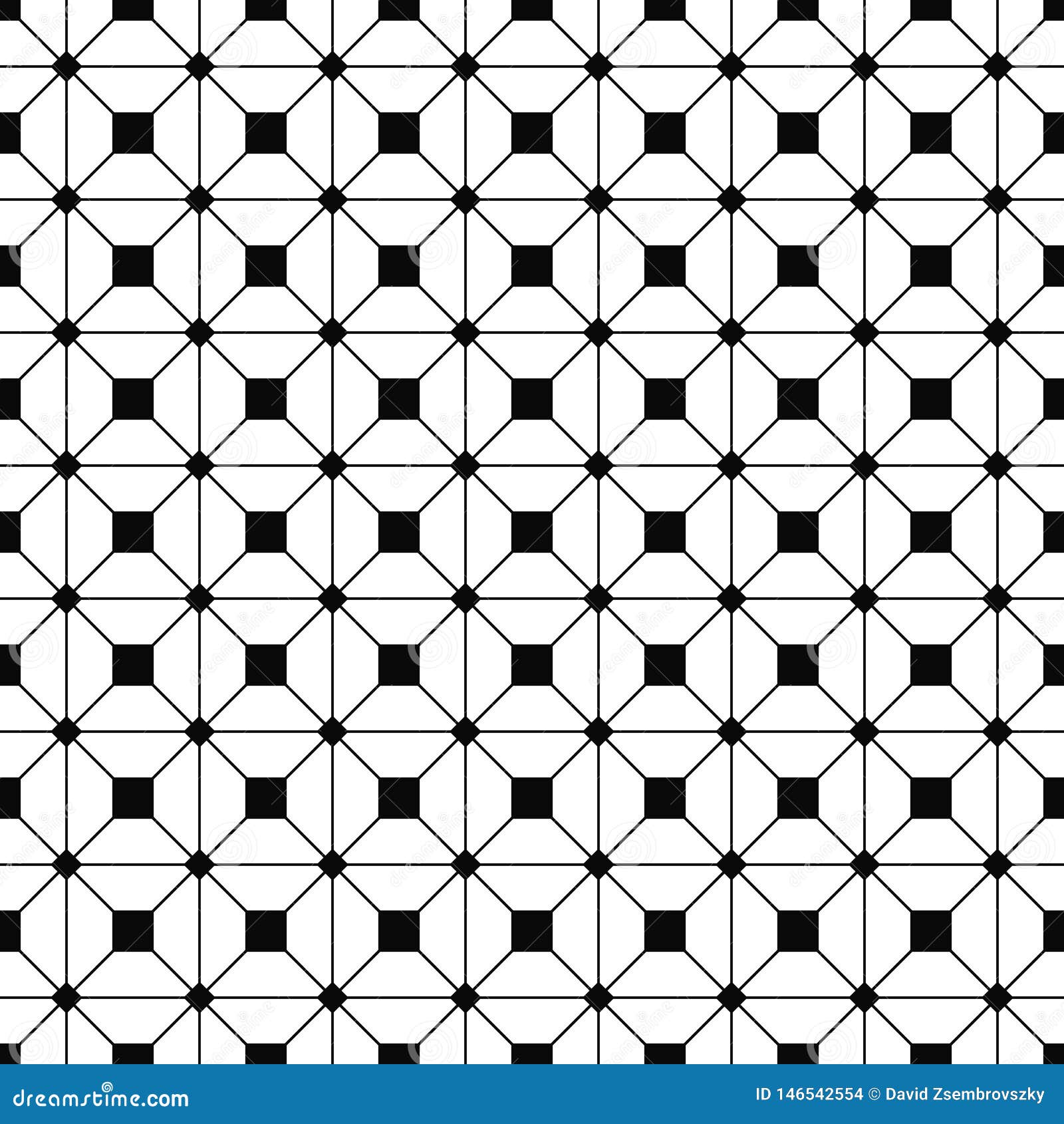 Seamless Monochrome Grid Pattern Stock Vector - Illustration of ...