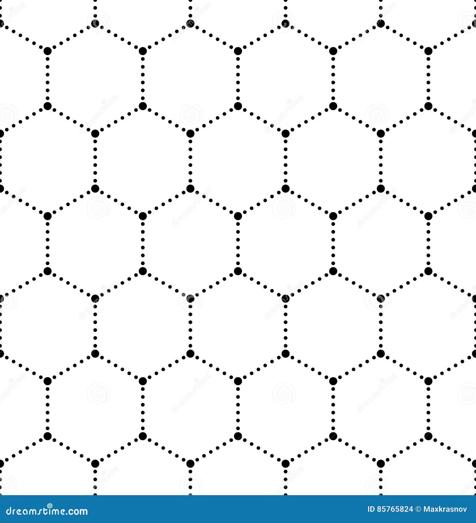 Seamless Monochrome Molecular Pattern Stock Vector - Illustration of ...