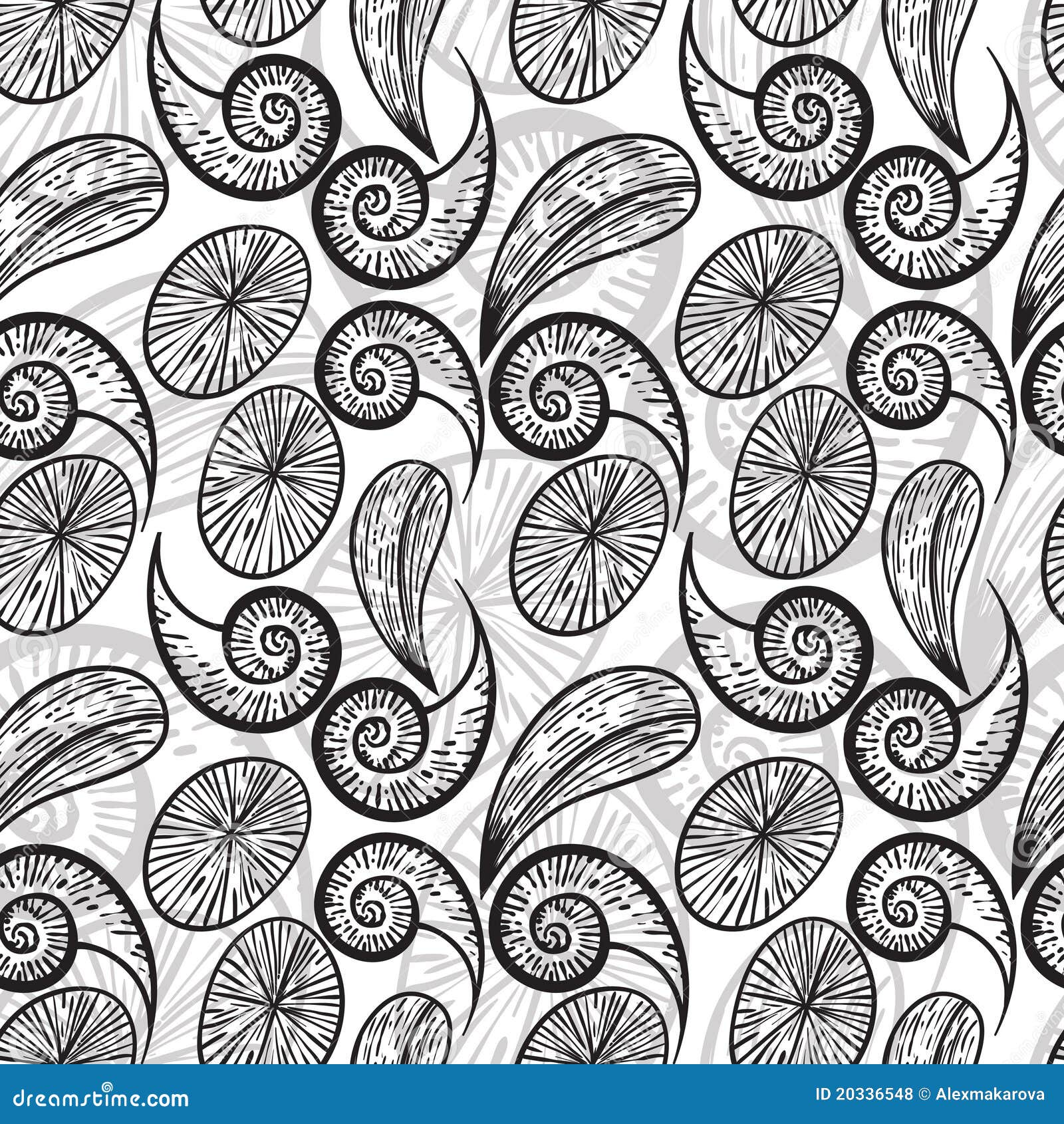 Seamless Monochrome Pattern Stock Vector - Illustration of paint, white ...
