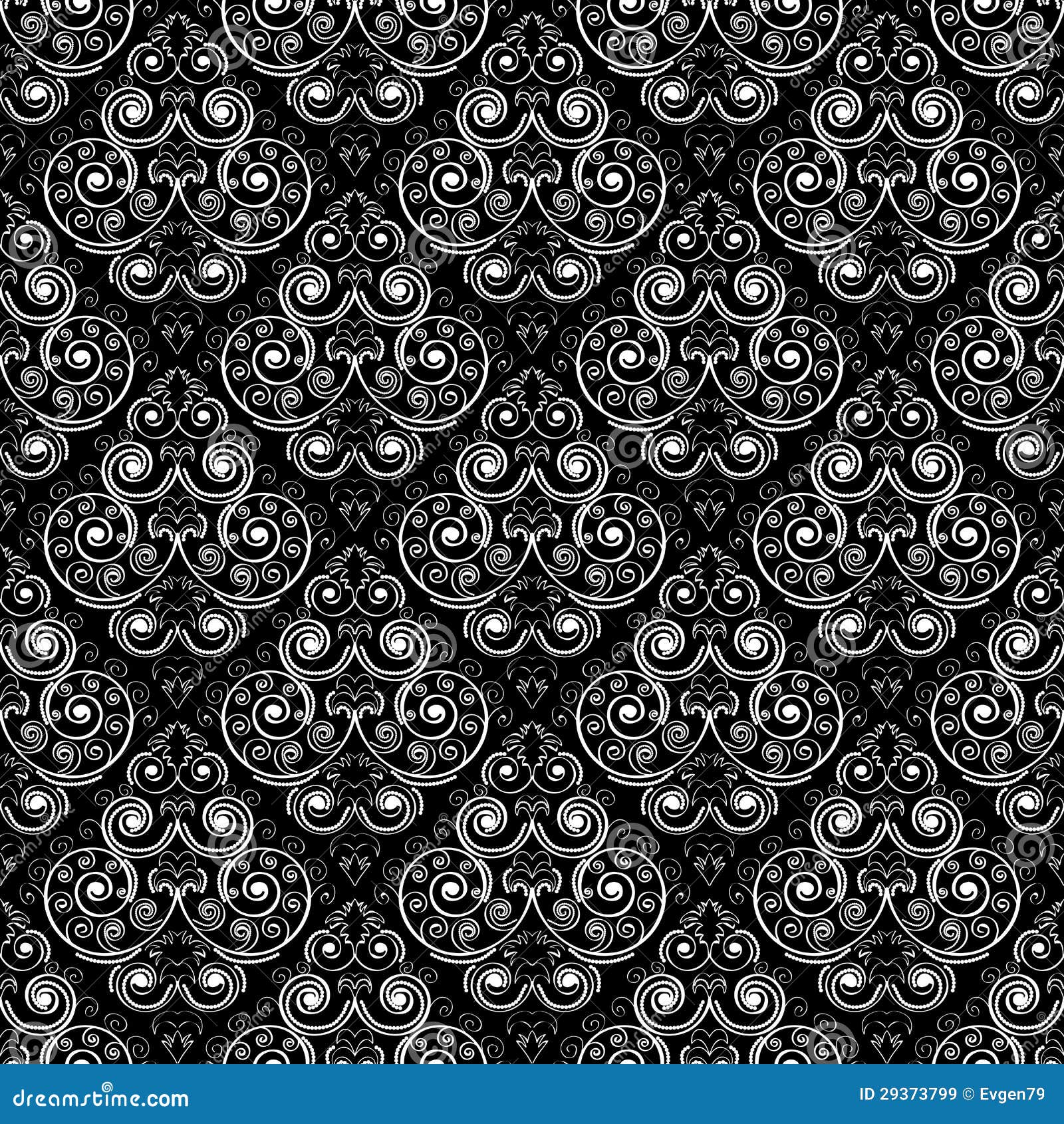 Seamless Monochrome Pattern Stock Vector - Illustration of ornaments ...