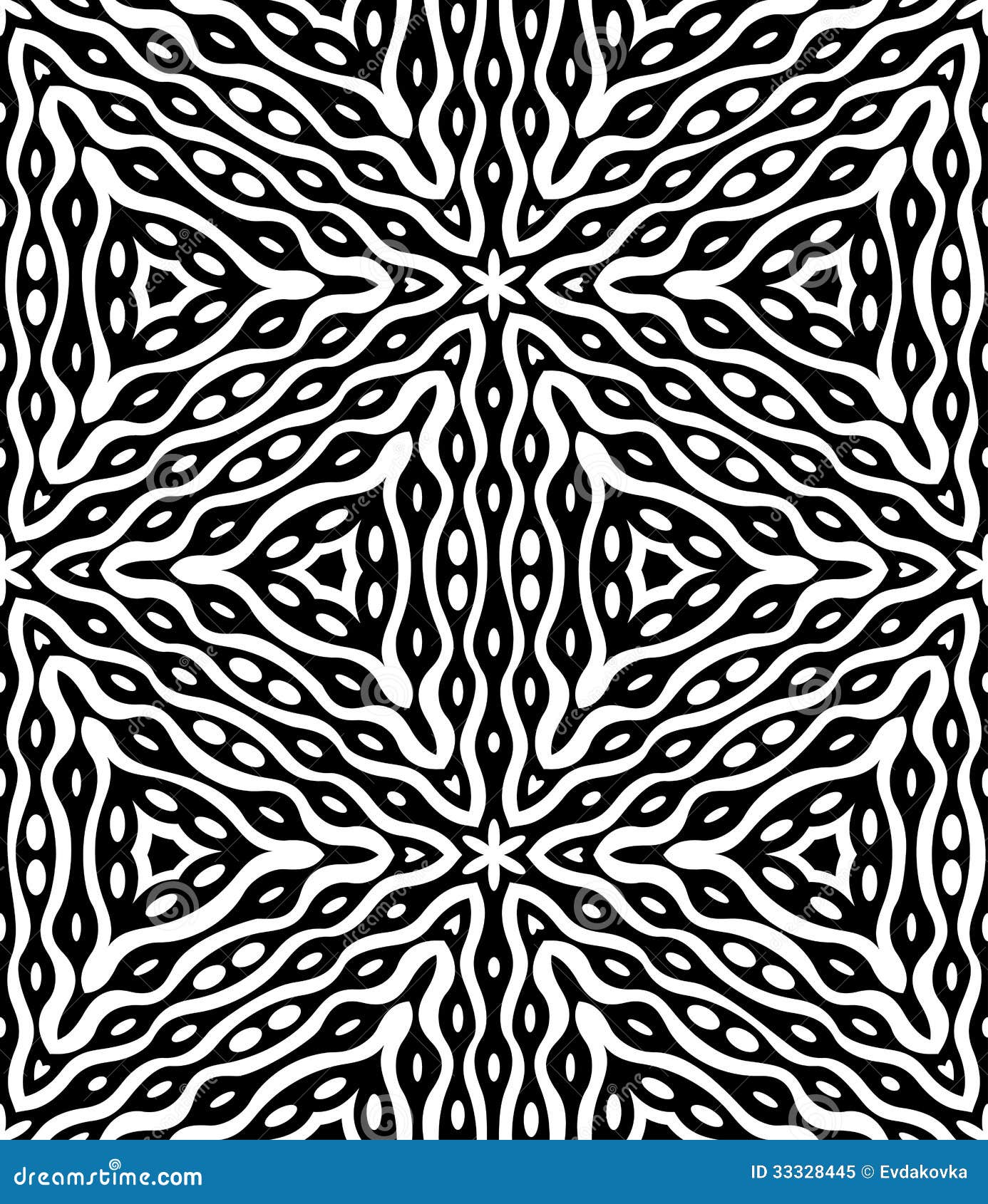 Seamless Monochrome Pattern Stock Vector - Illustration of decor ...