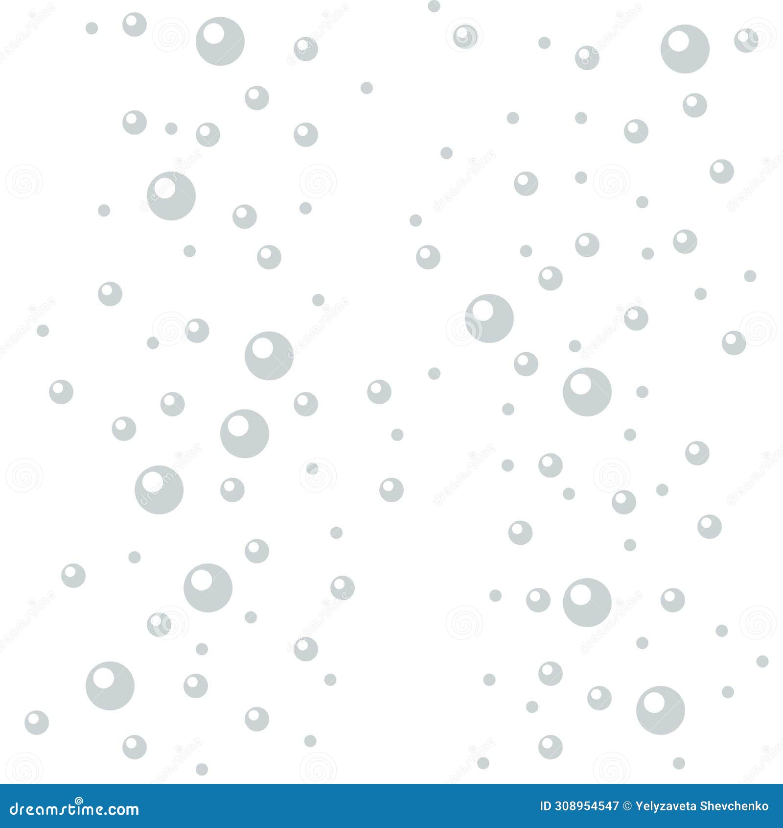 Seamless Monochrome Pattern with Grey Bubbles on a White Background ...