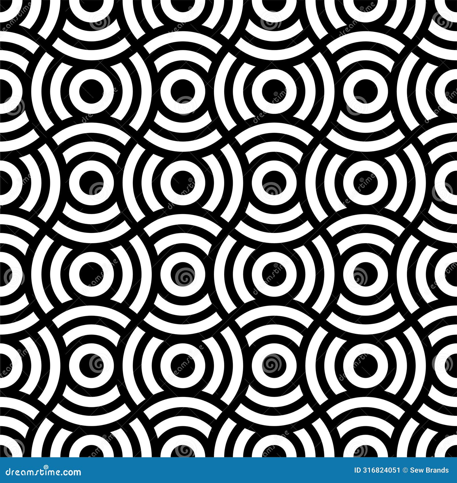 Seamless Monochrome Pattern Stock Vector - Illustration of geometric ...