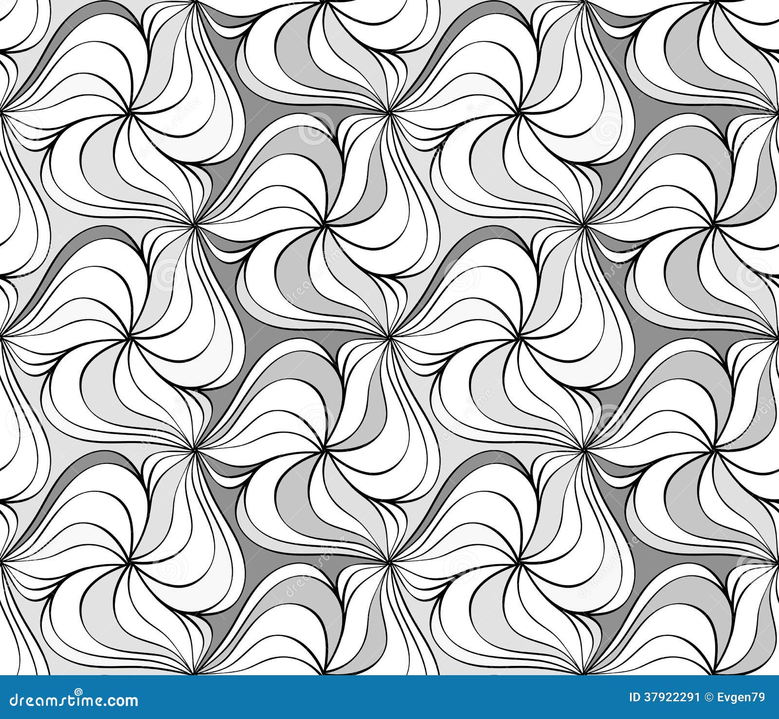Seamless Monochrome Pattern 15 Stock Vector - Illustration of outline ...