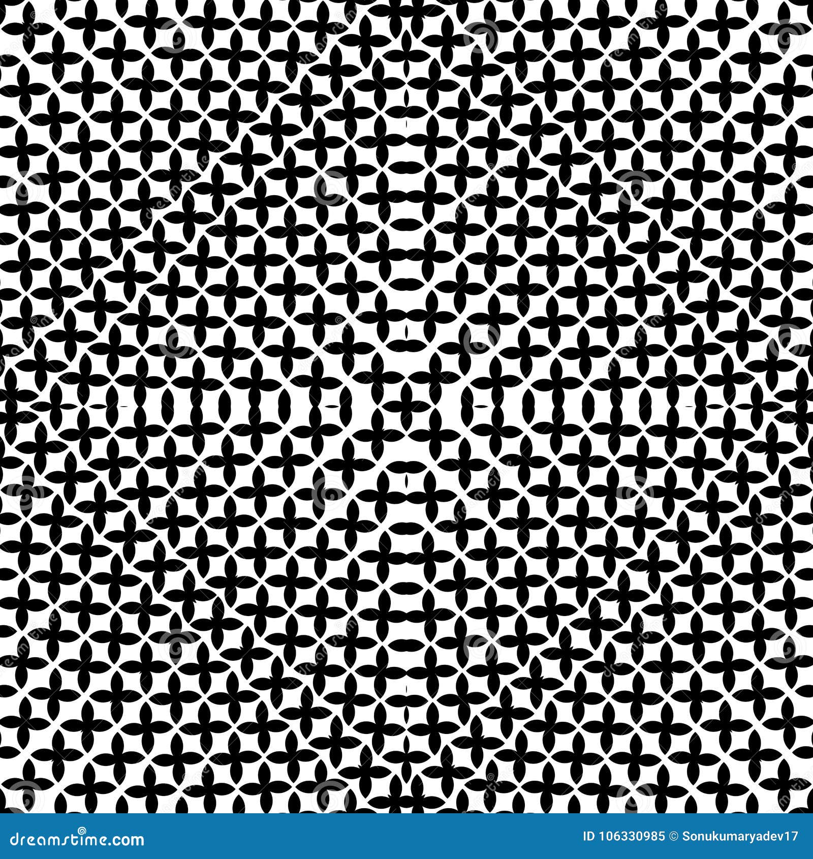 Seamless Monochrome Seamless Pattern Geometric Vector Texture Smooth