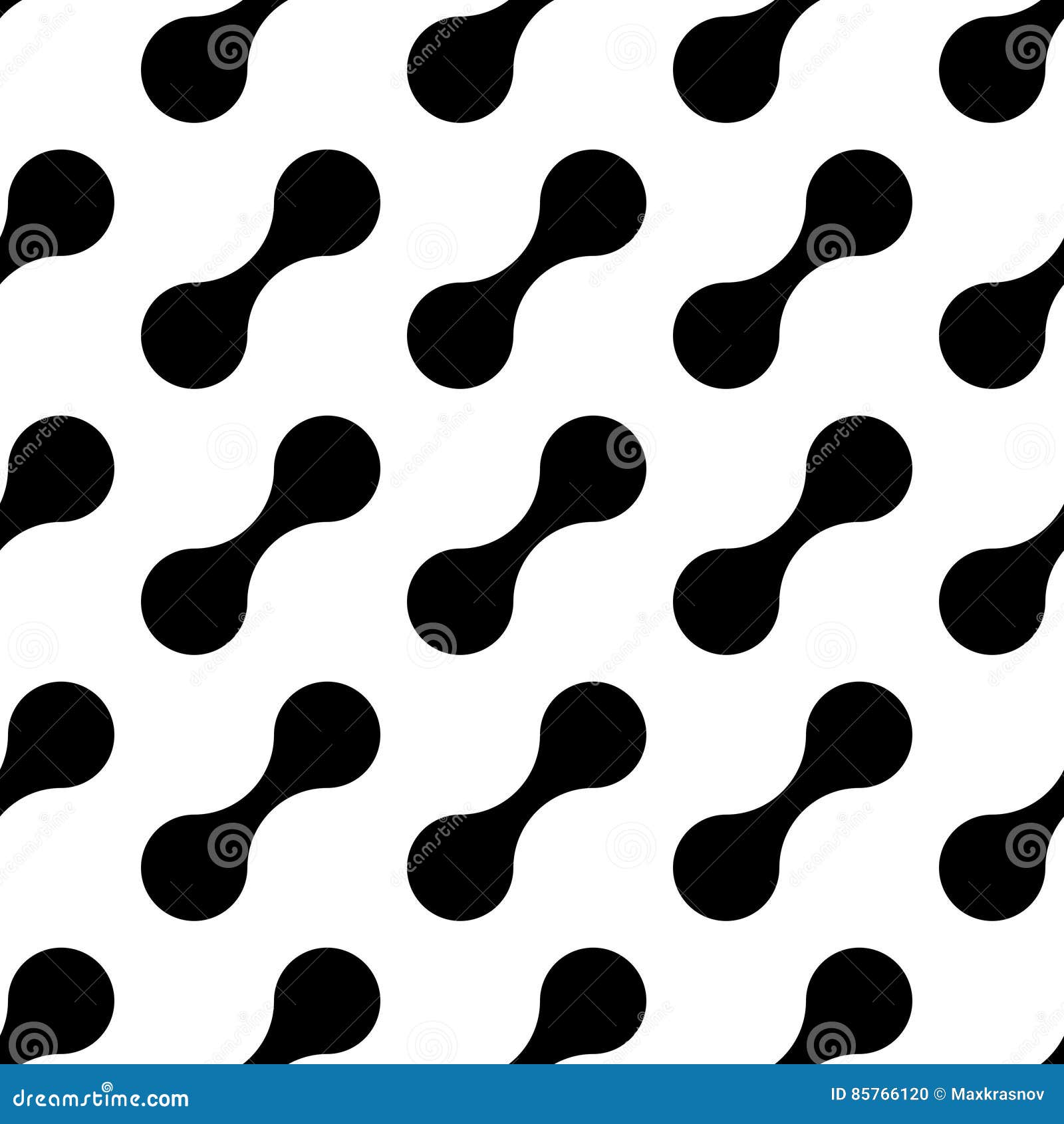 Seamless Monochrome Wave Pattern Stock Vector - Illustration of black ...