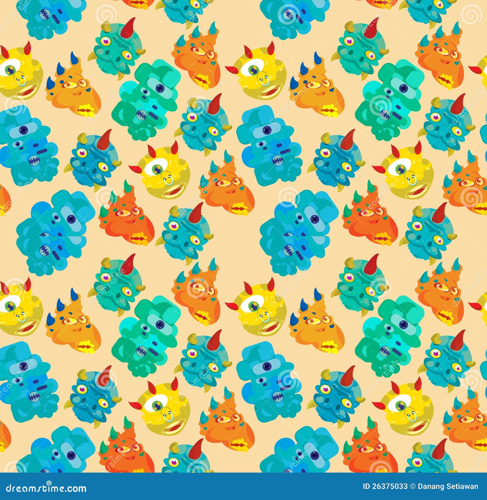 Seamless monster texture stock illustration. Illustration of creative ...