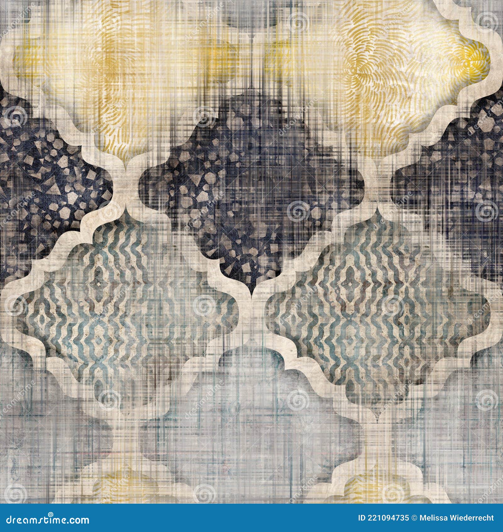Seamless Moroccan Inspired Highly Textured Pattern for Surface Print ...