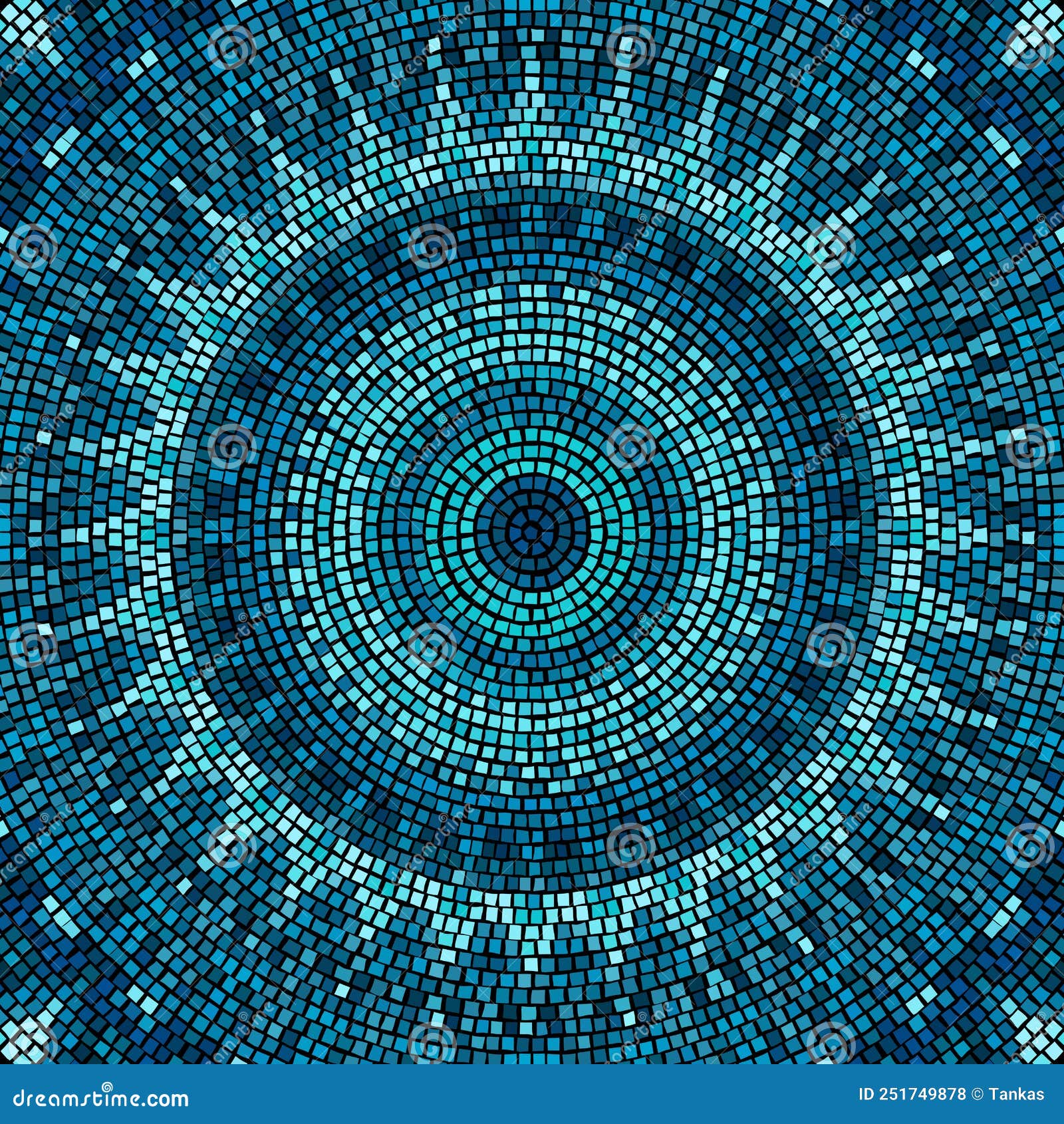 Vector Seamless Mosaic Art Pattern. Art Background. Stock Illustration ...