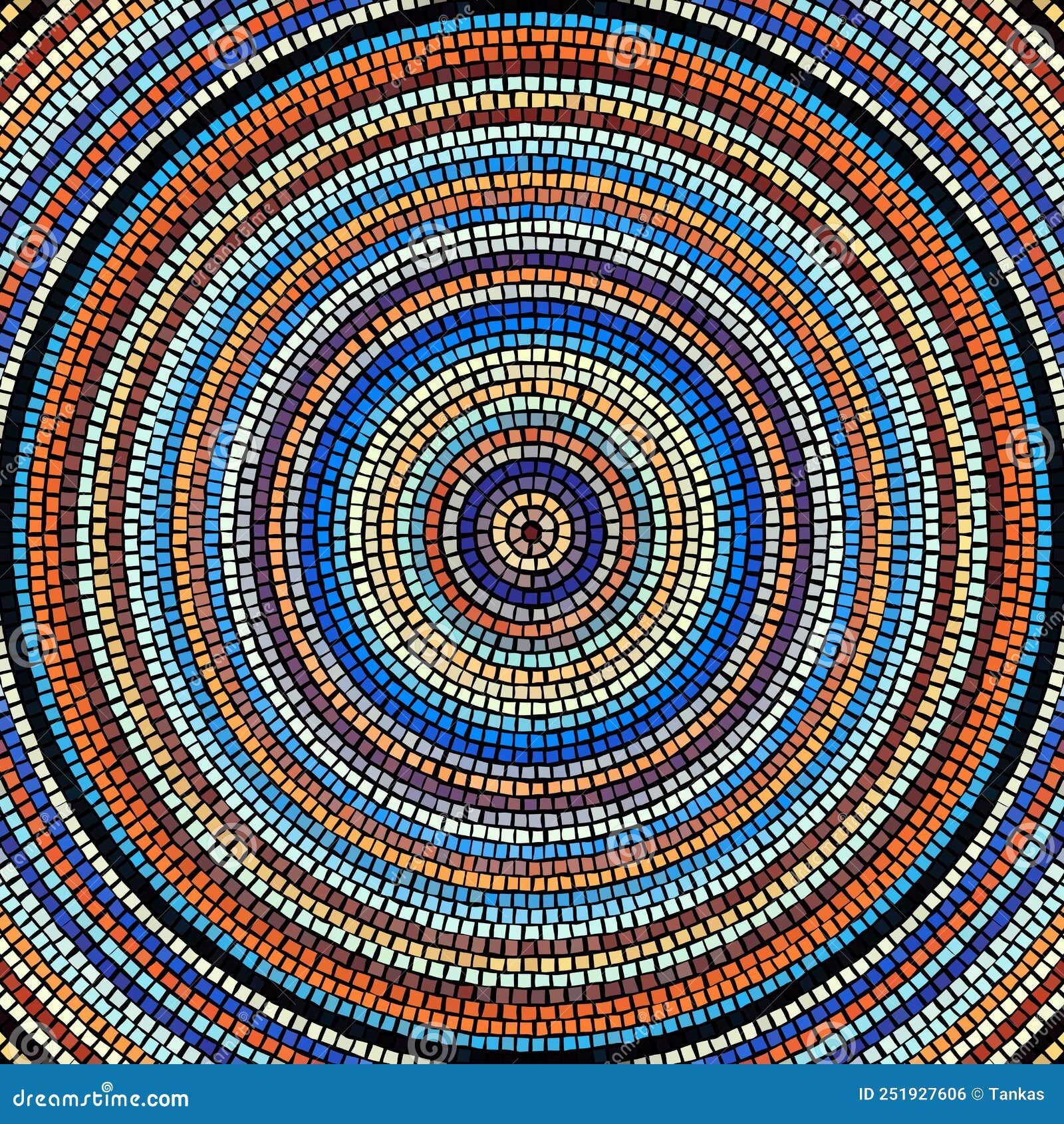 Vector Seamless Mosaic Art Pattern. Art Background. Stock Photo - Image ...