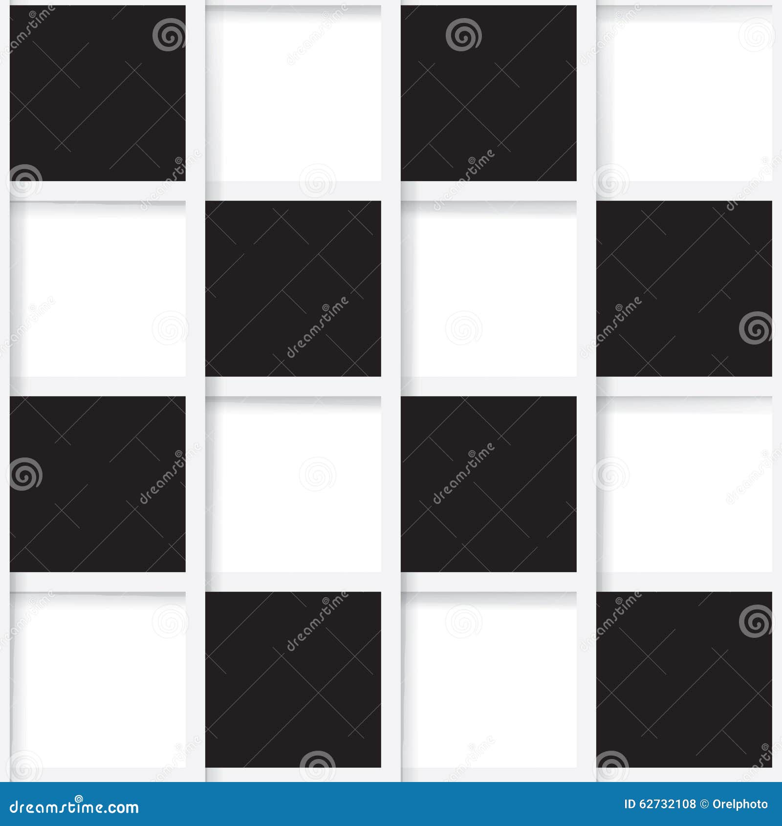 Seamless Mosaic from Black and White Squares Stock Vector ...