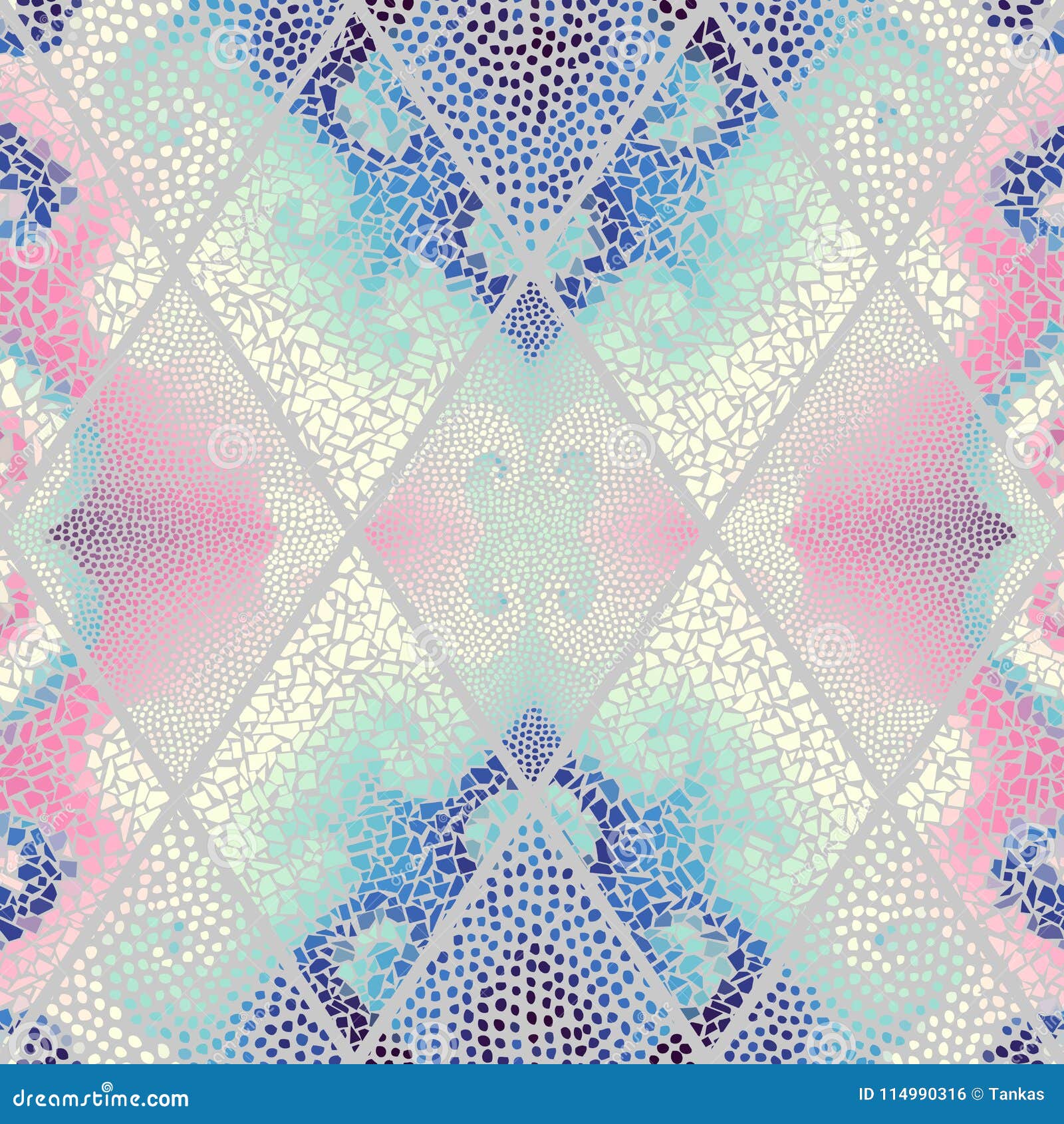 Seamless mosaic pattern stock vector. Illustration of floor - 114990316