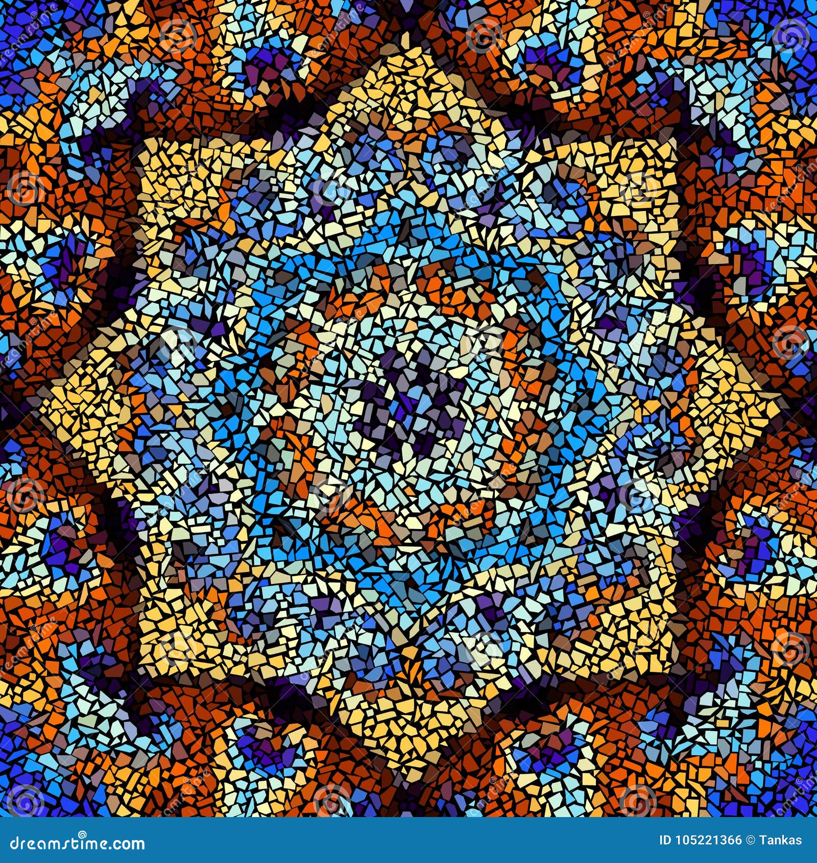 Seamless mosaic pattern stock vector. Illustration of backdrop - 105221366