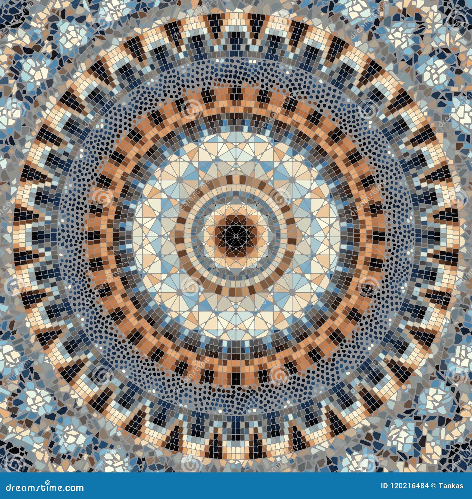 Seamless mosaic pattern stock vector. Illustration of floor - 120216484