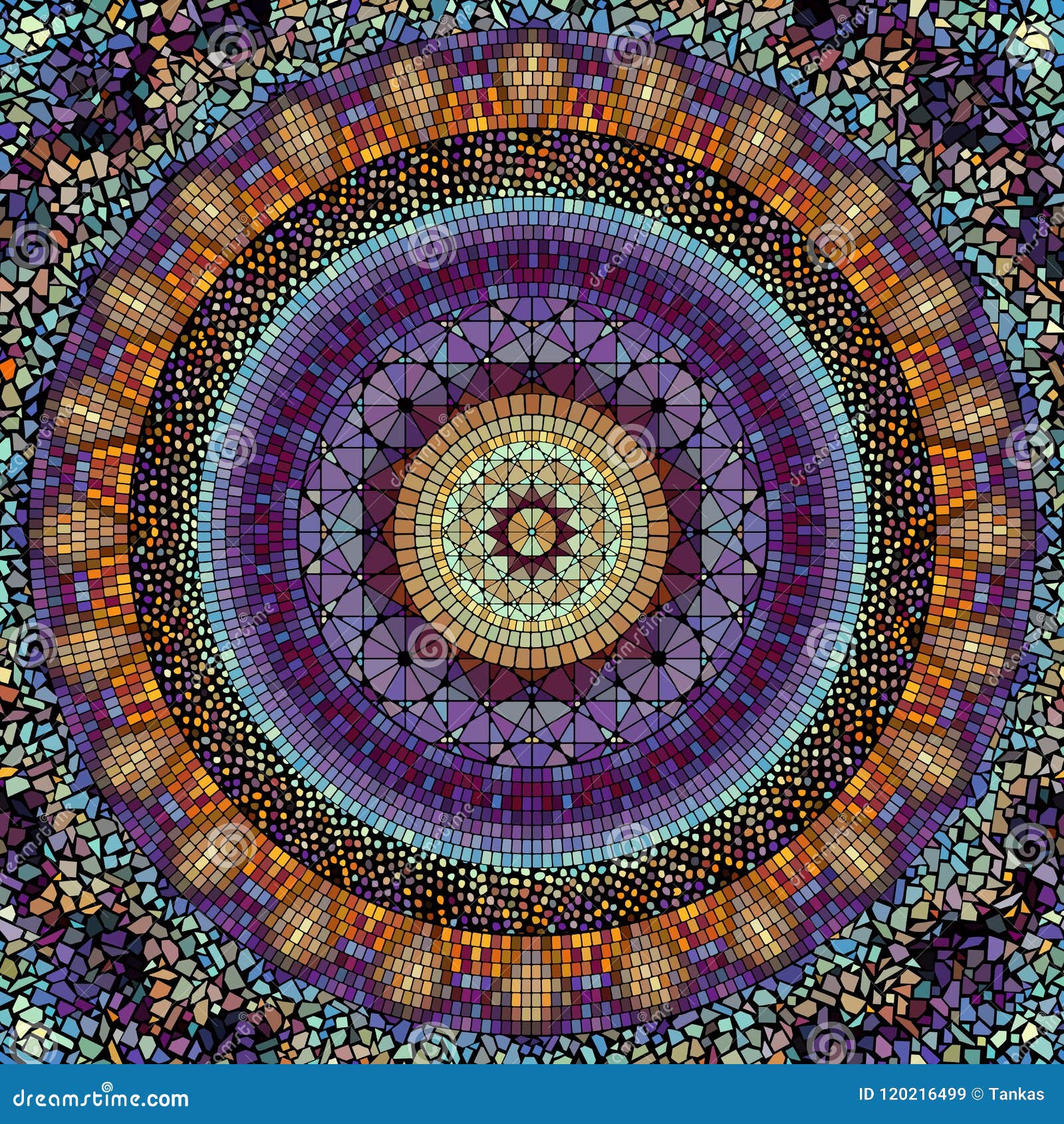 Seamless mosaic pattern stock vector. Illustration of decorative ...