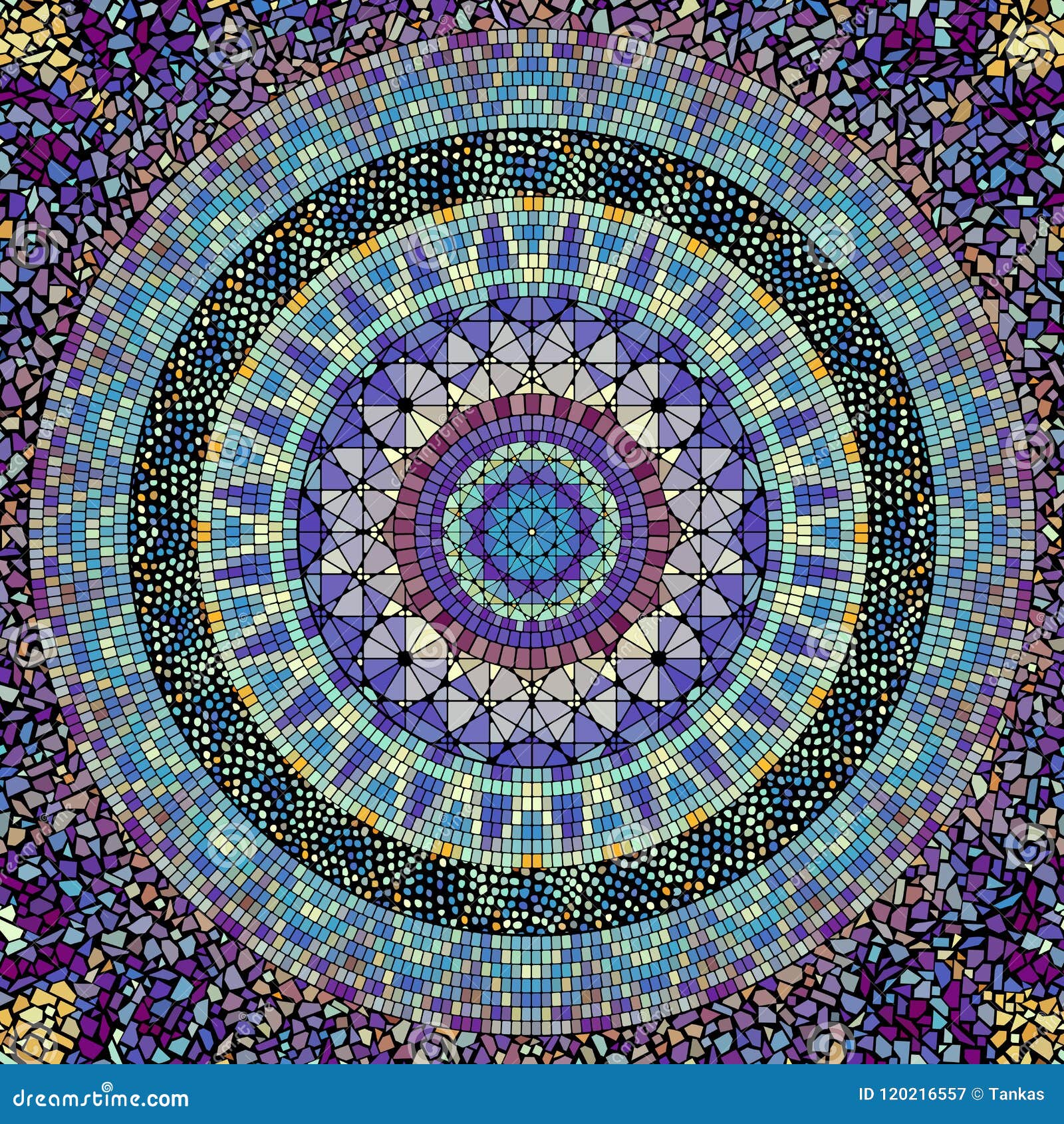 Seamless mosaic pattern stock vector. Illustration of mosaic - 120216557