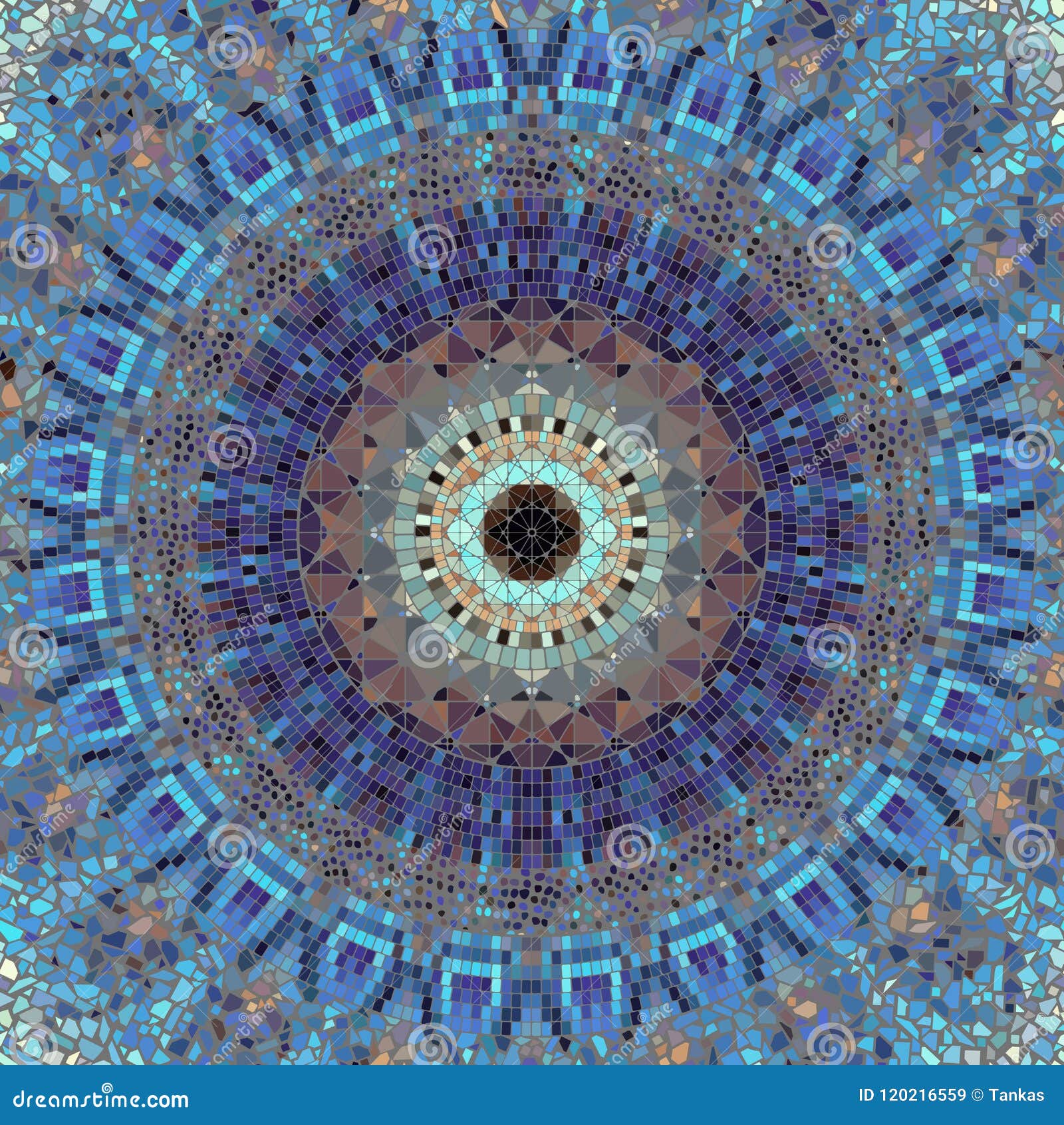 Seamless mosaic pattern stock vector. Illustration of creative - 120216559