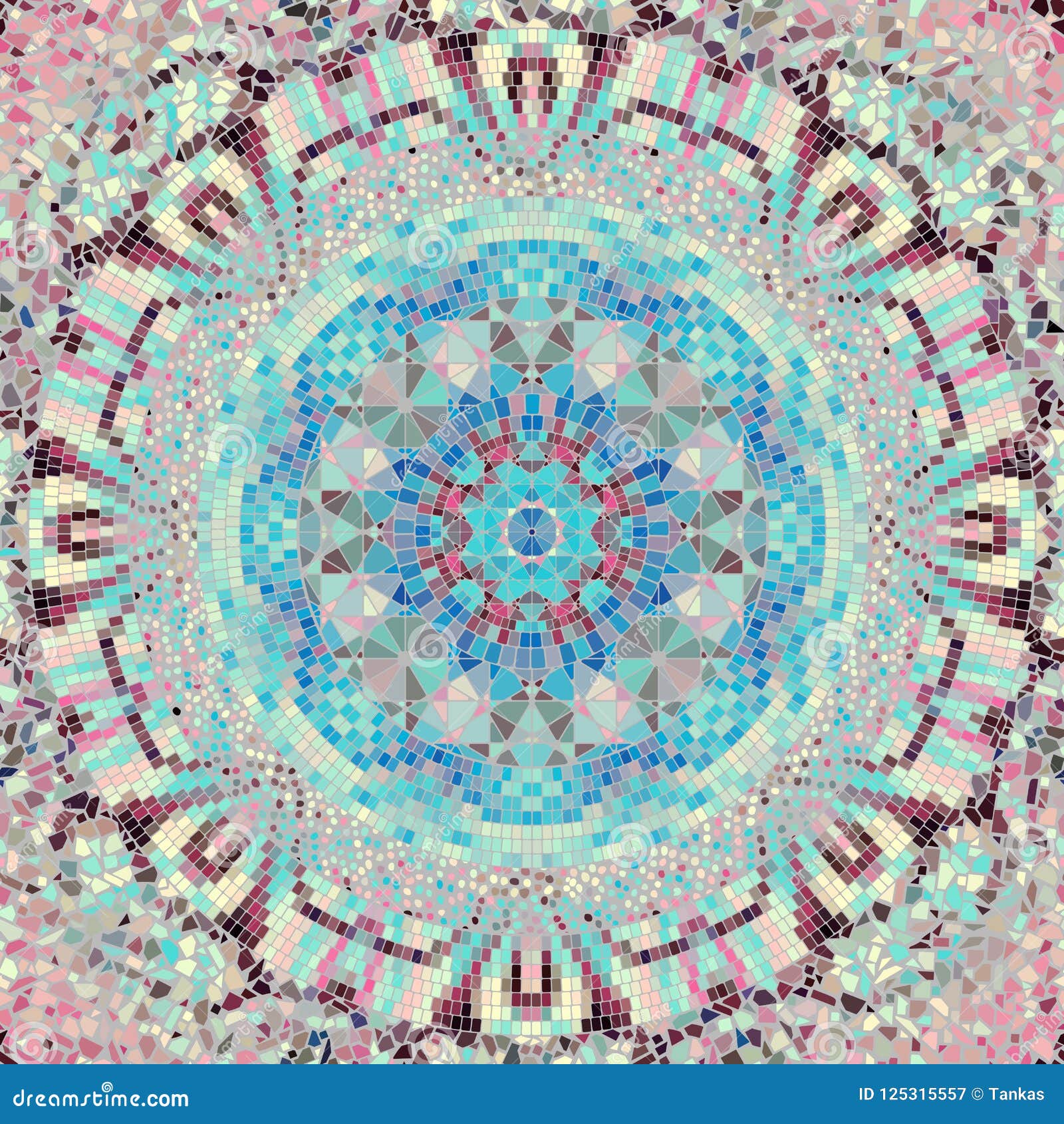 Seamless mosaic pattern stock vector. Illustration of seamless - 125315557