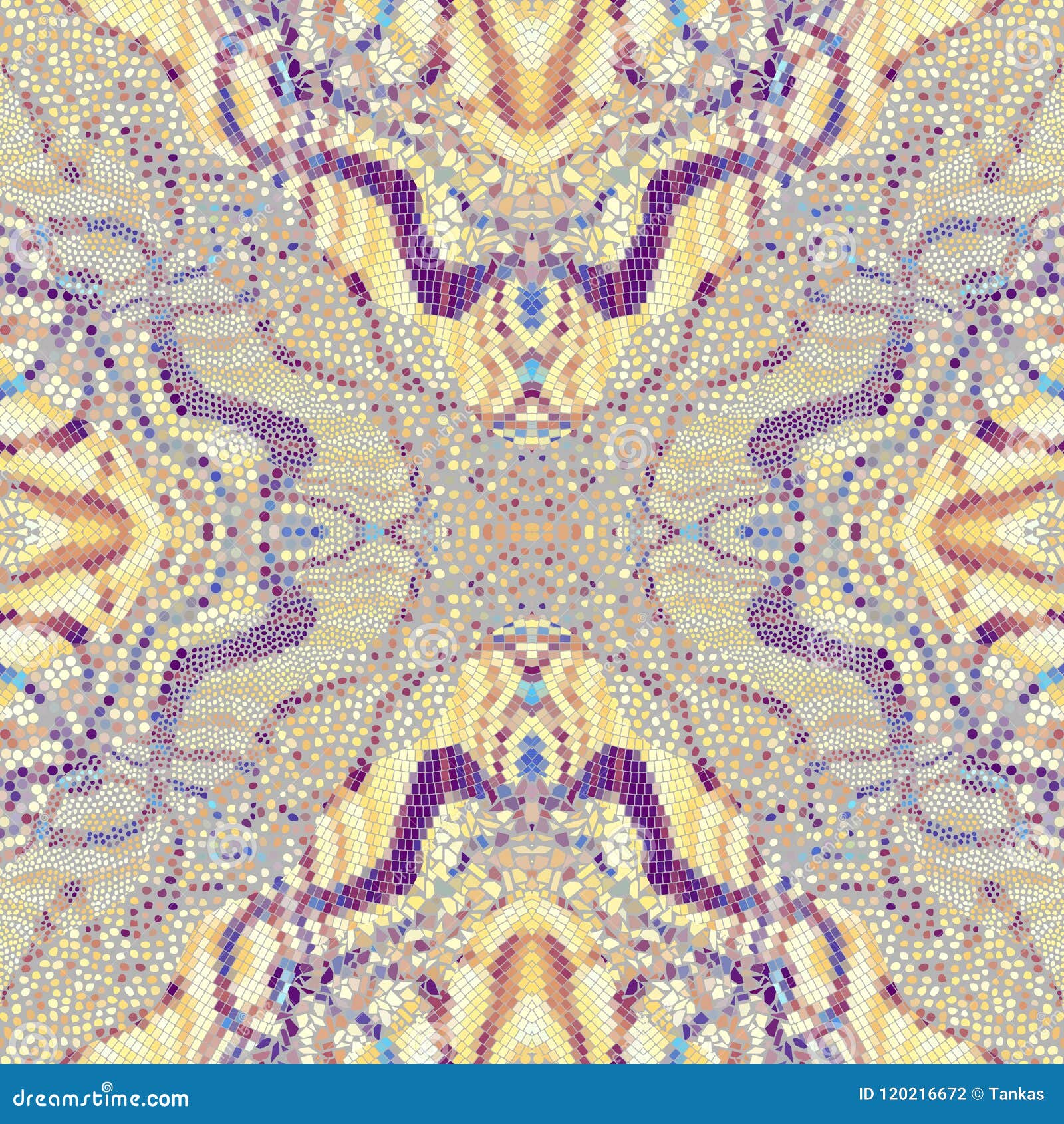 Seamless mosaic pattern stock vector. Illustration of masonry - 120216672