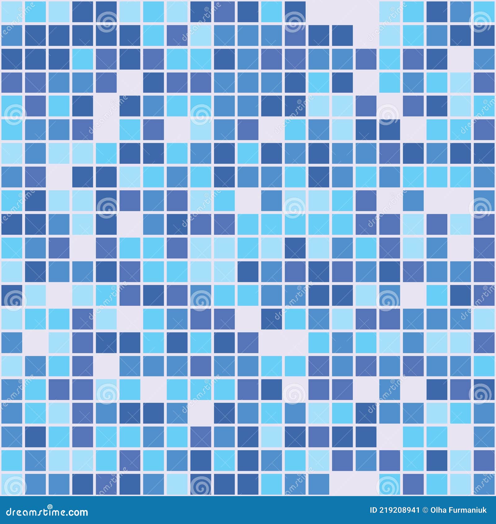 Seamless Mosaic Pattern.Endless Background with Tiles. Blue Backdrop ...