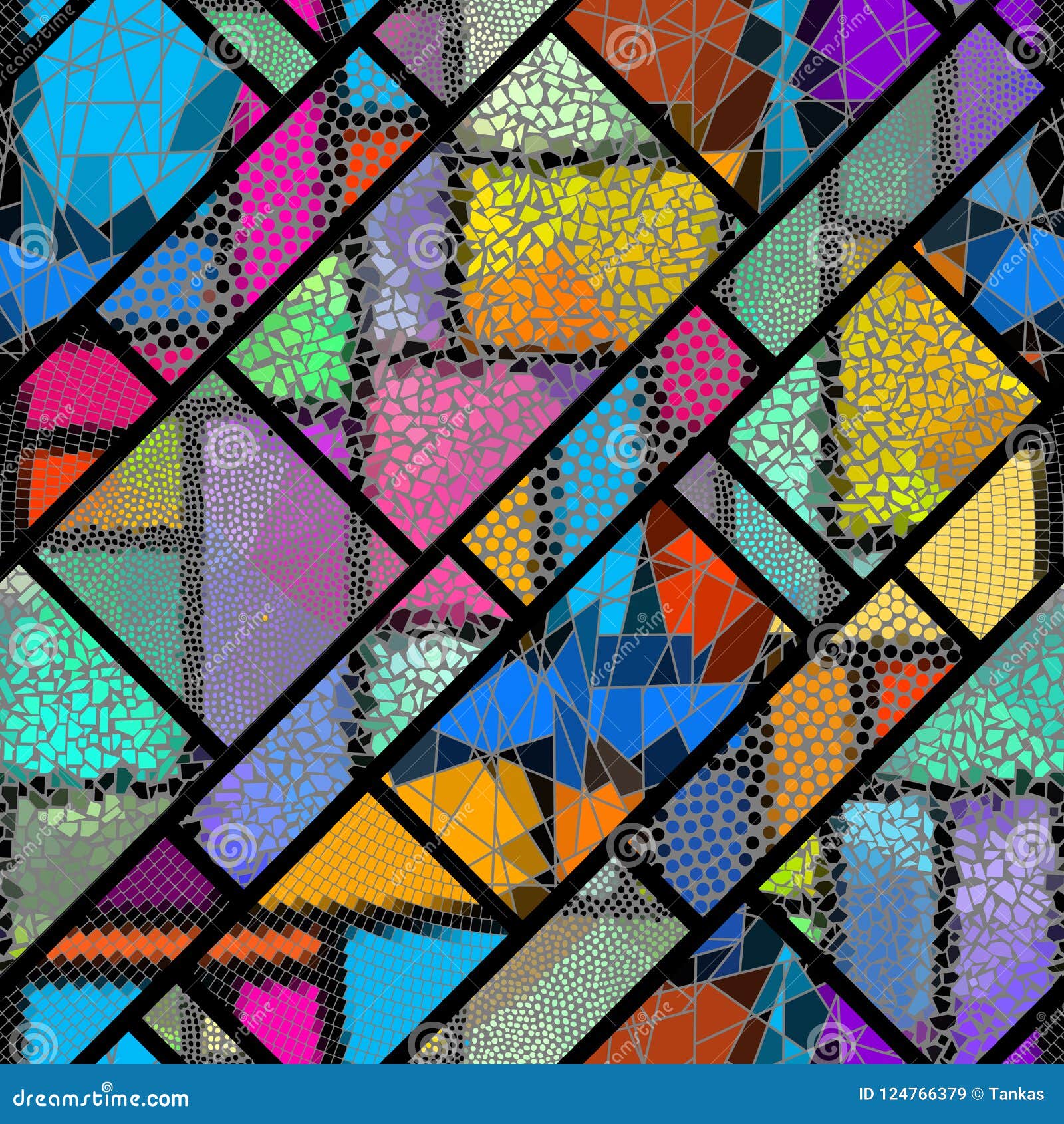 Seamless Mosaic Pattern Vector Illustration. Stock Vector ...