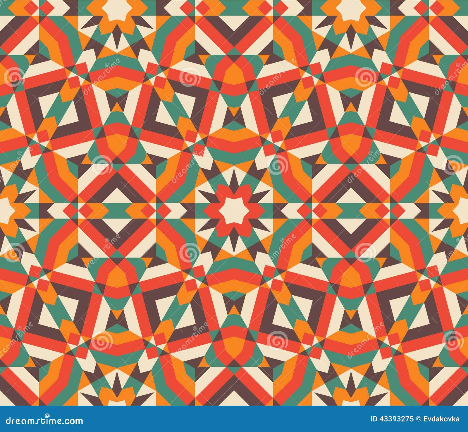 Seamless Mosaic Pattern Cartoon Vector | CartoonDealer.com #90856375