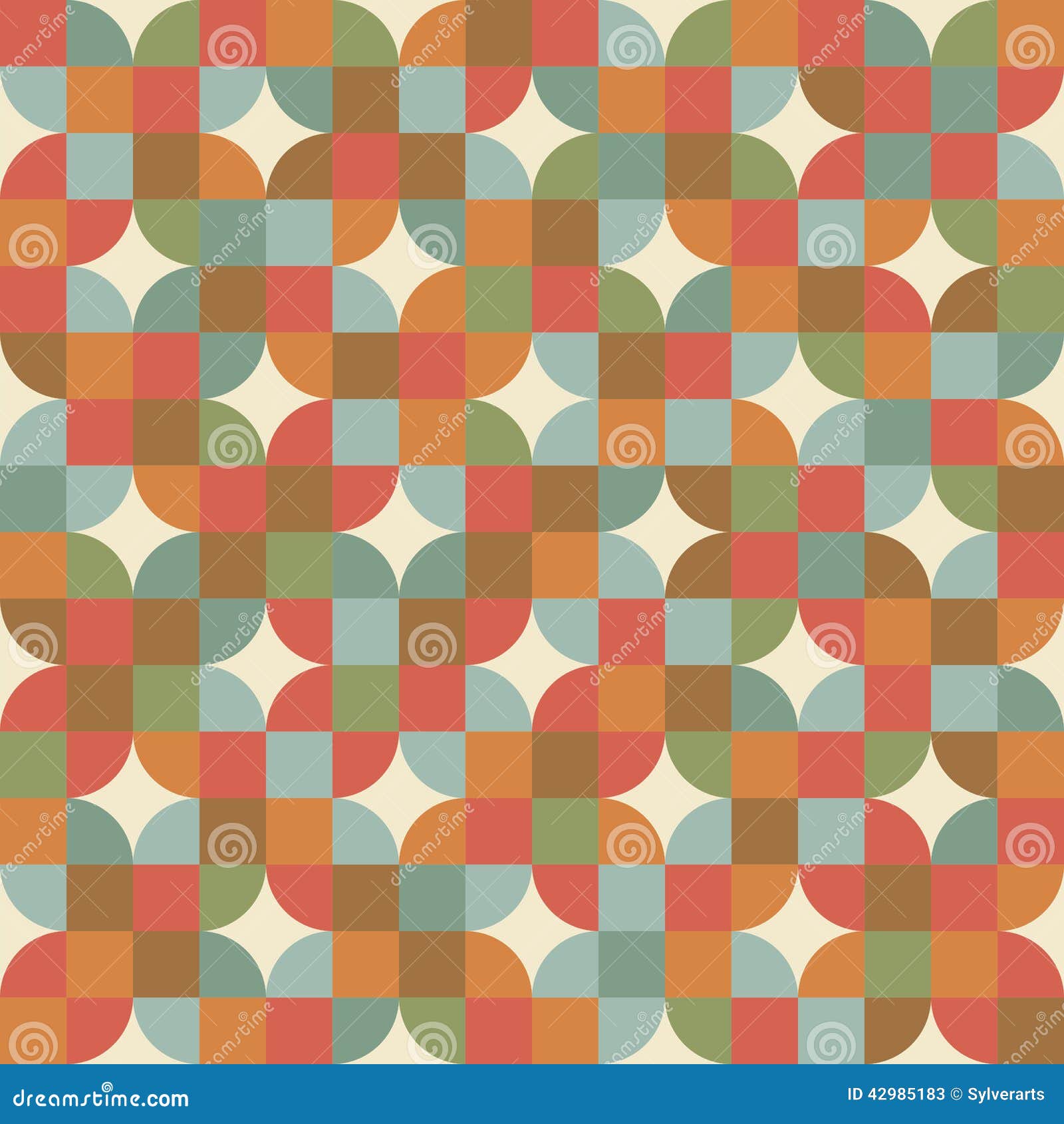 Seamless Mosaic Tiles Pattern. Stock Vector - Illustration of regular ...