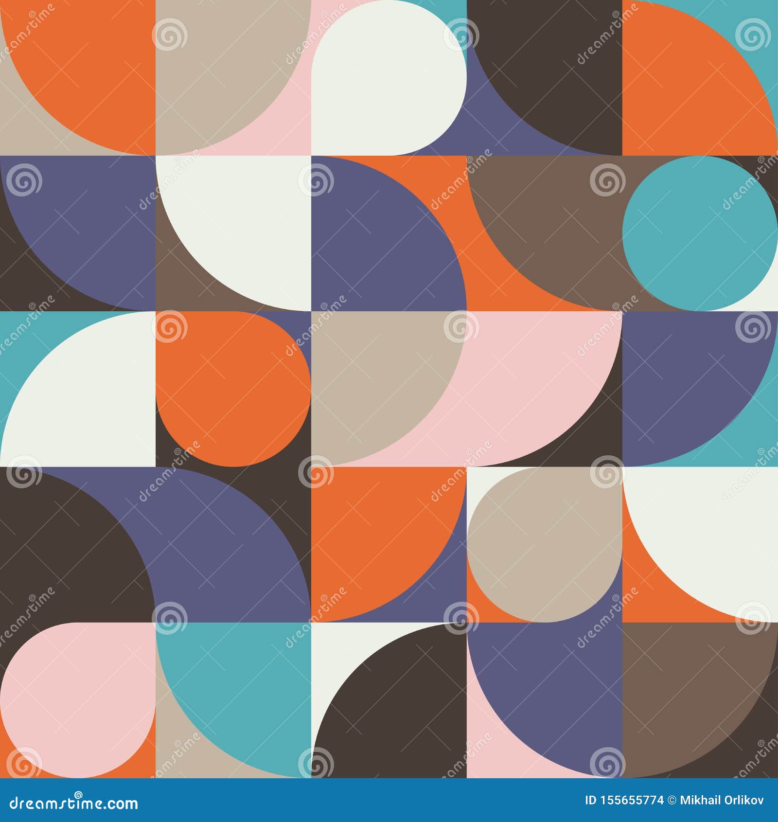 Seamless Mottled Abstract Geometric Print. Vector Multi Colored ...