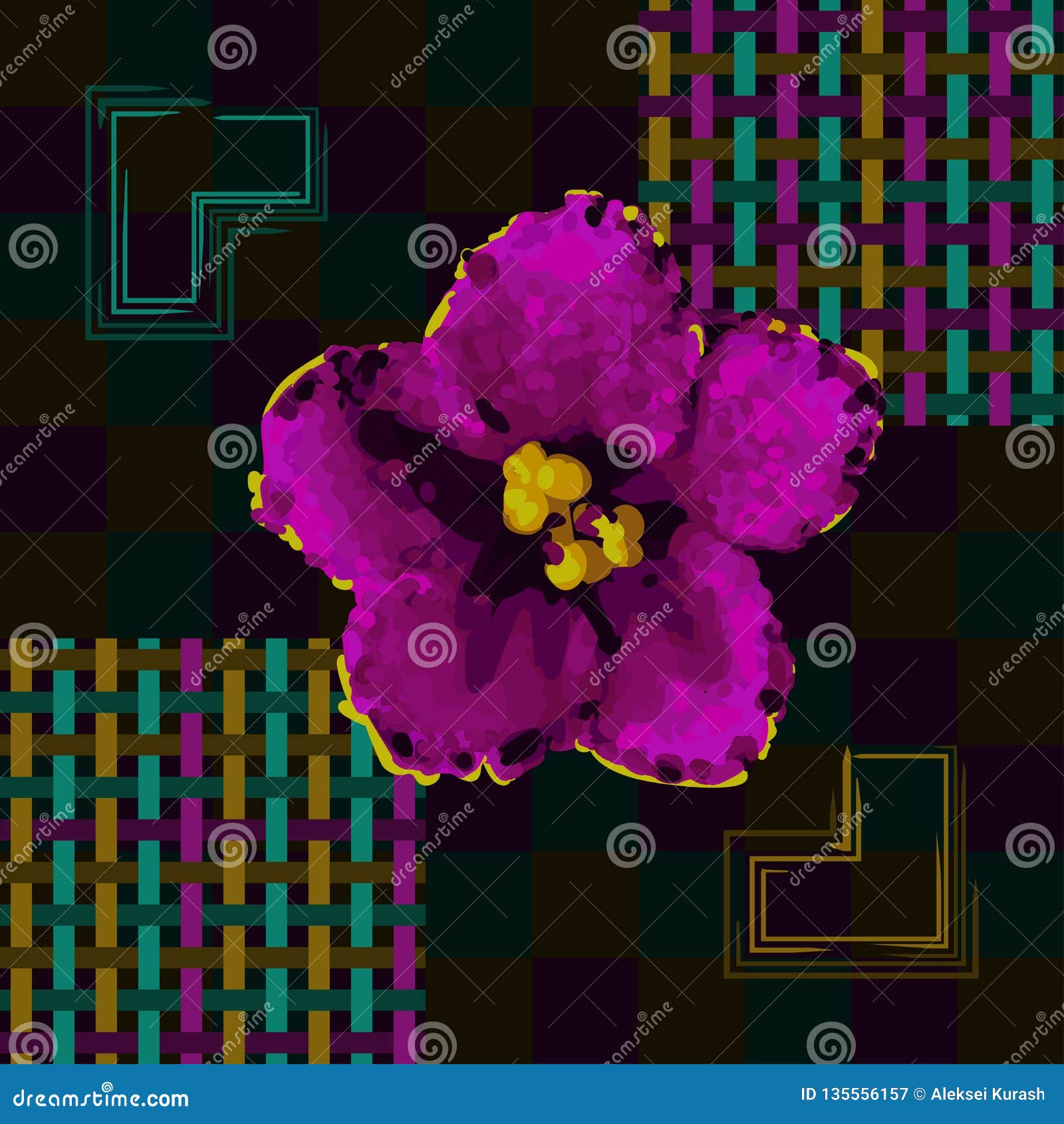 Non-seamless Mottled Futuristic Papercut Print. Vector Multi Colored ...