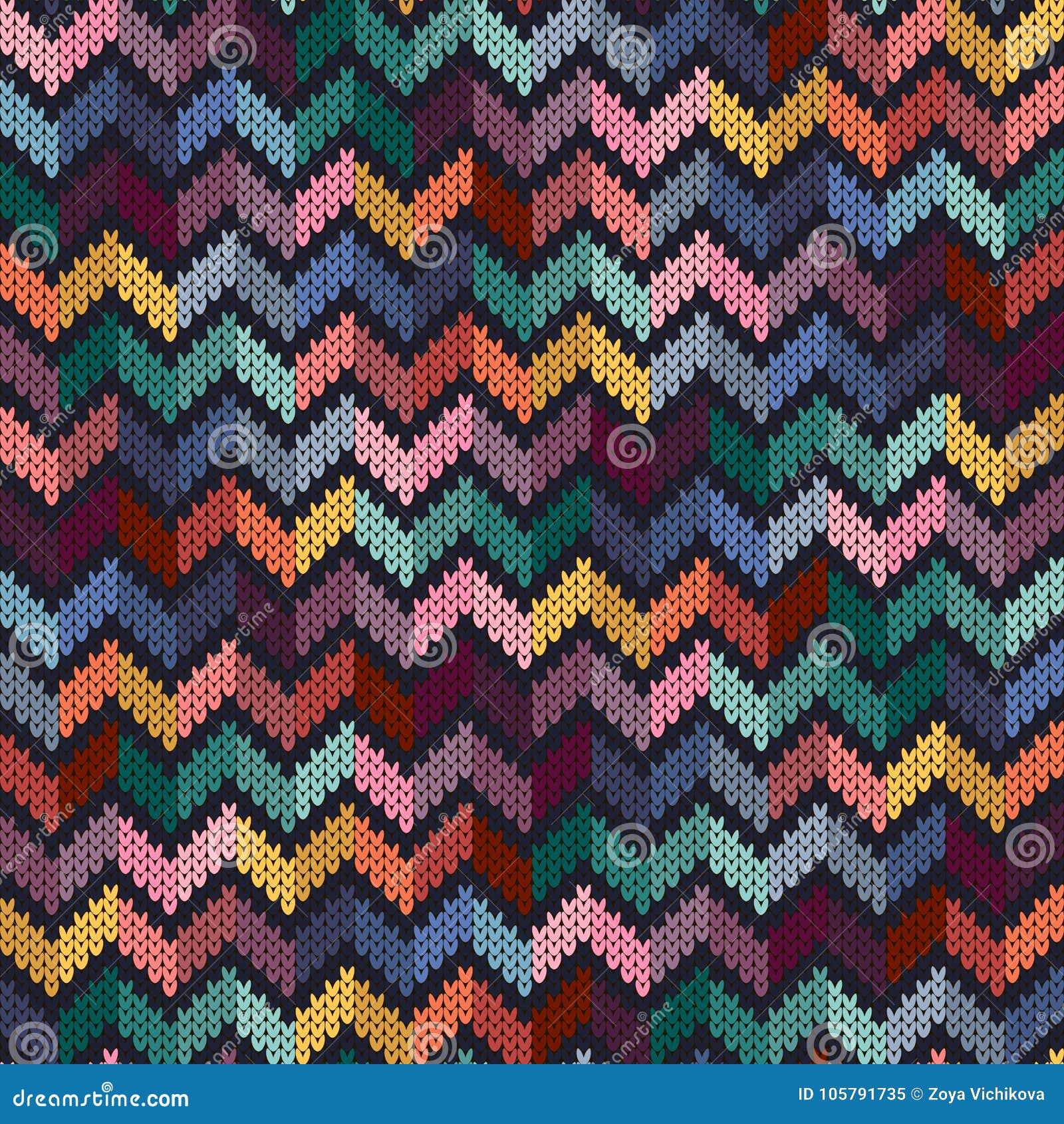 Seamless Multi-colored Knitted Pattern Stock Vector - Illustration of ... Seamless Multi-colored Knitted Pattern Stock Vector - Illustration of ...