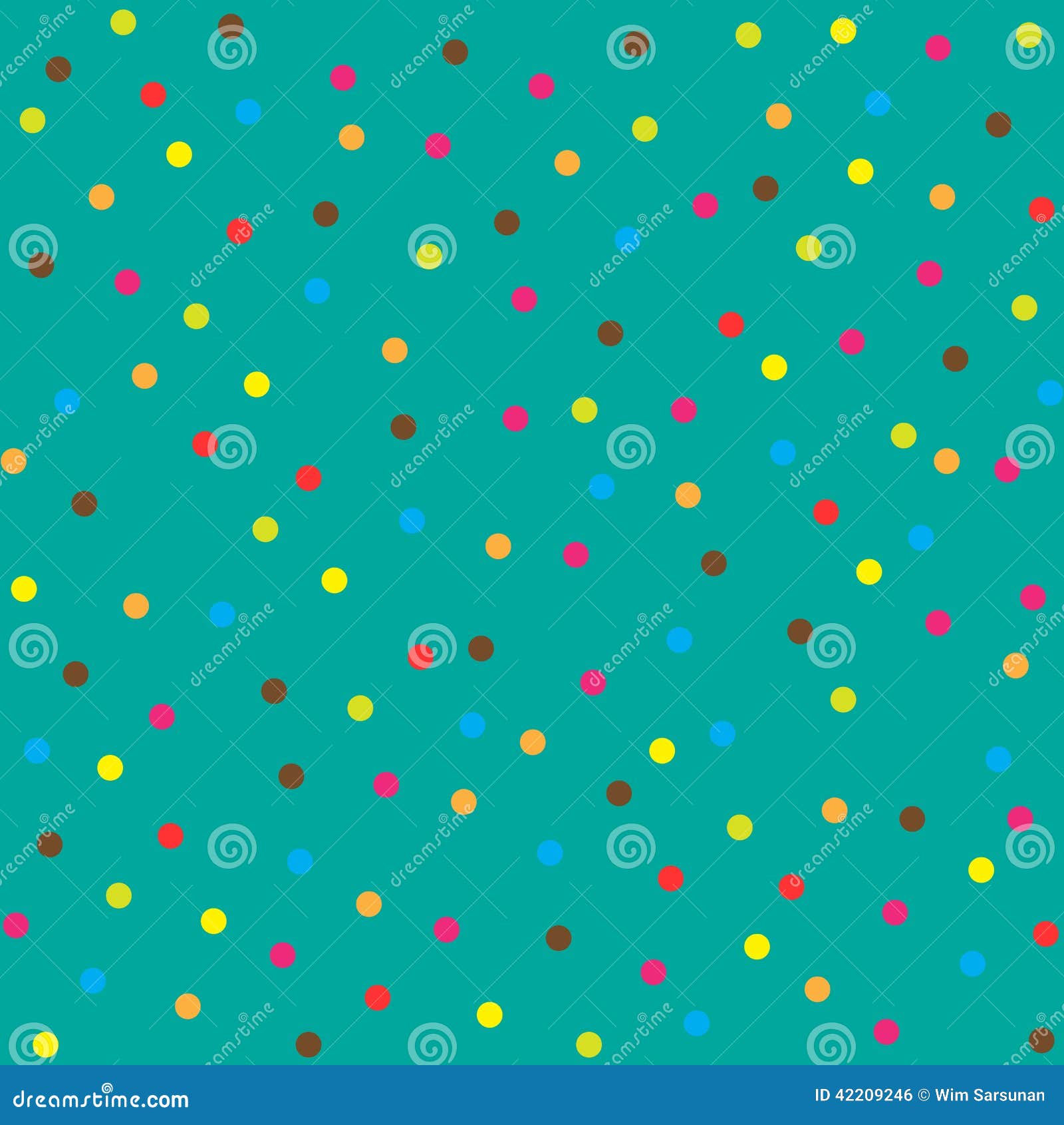 Seamless Multicolor Dot Pattern, Vector Background Stock Vector ...