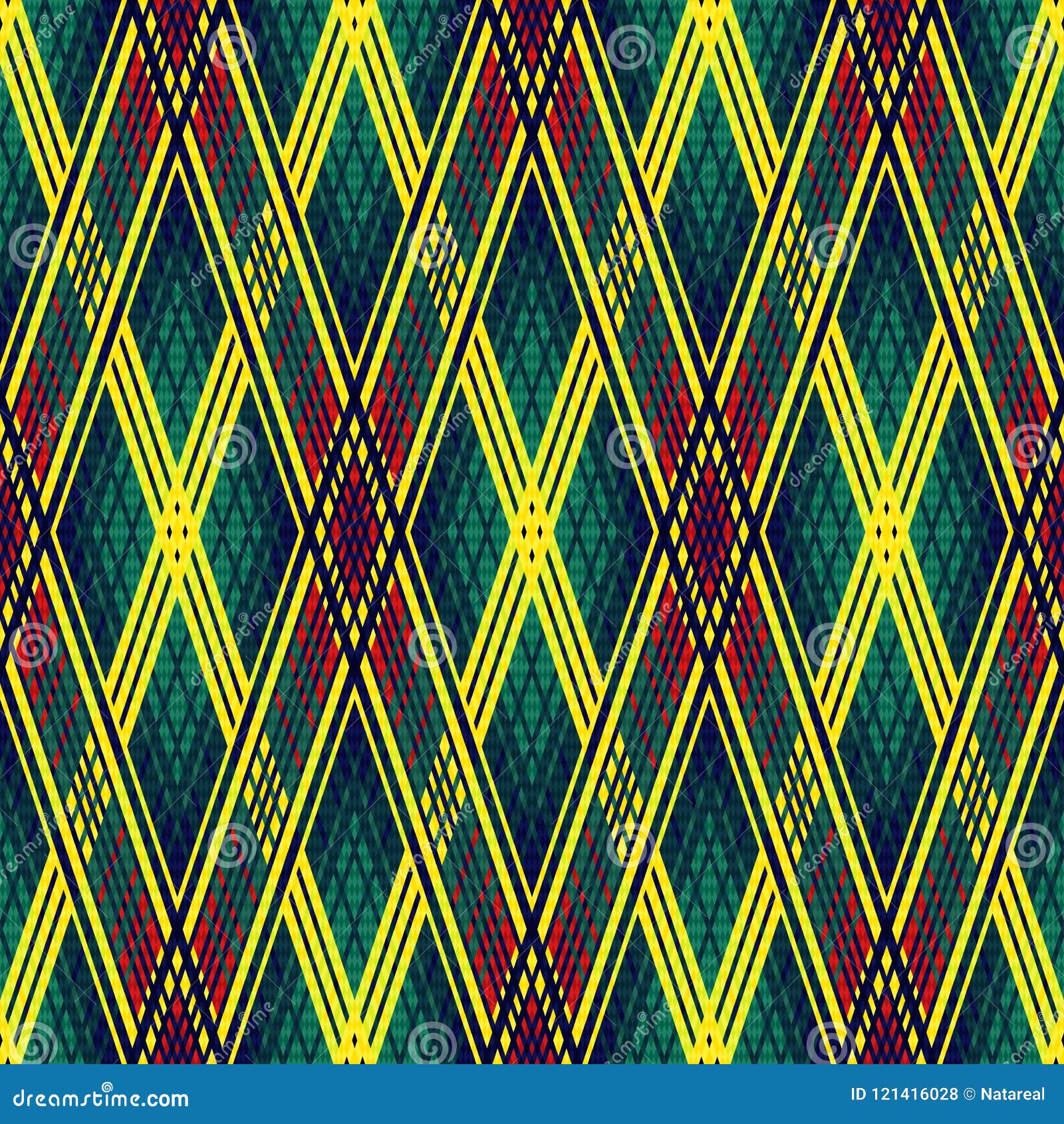 Seamless Multicolor Rhombic Pattern Stock Vector - Illustration of ...