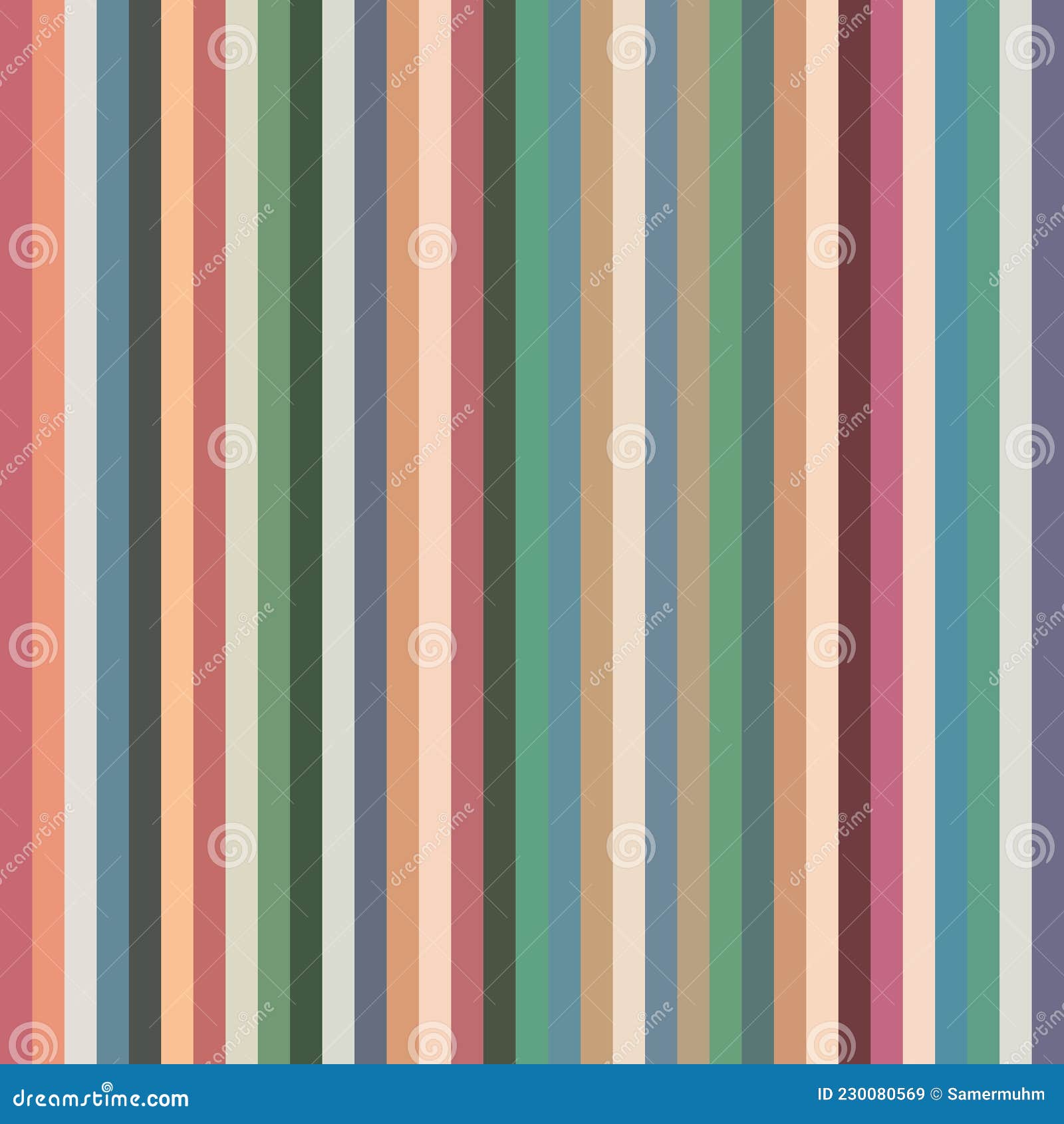 Seamless Multicolor Striped Pattern, Vertical Lined Background Ready ...