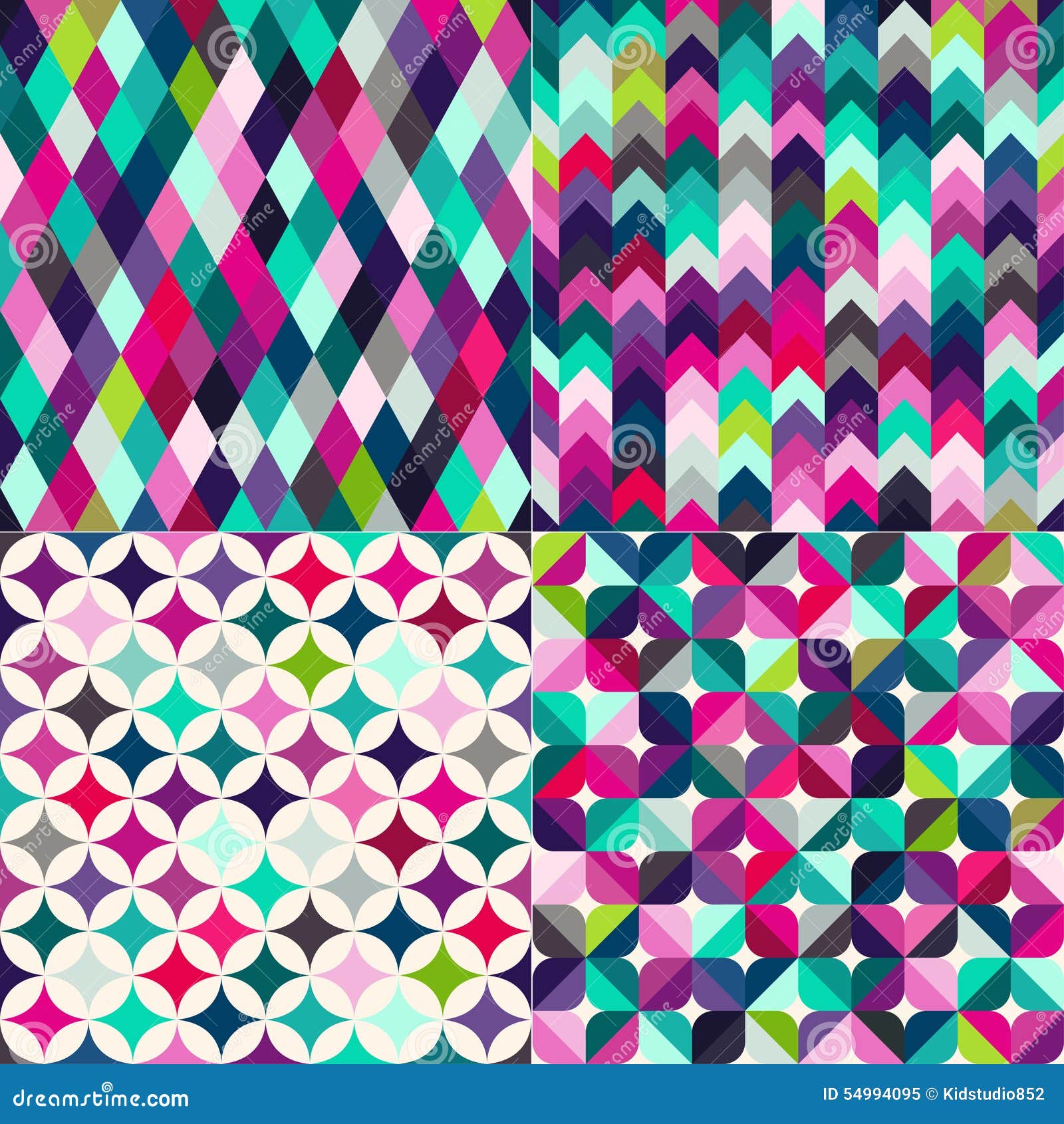 Seamless Multicolor Tiles Background Stock Vector - Illustration of ...
