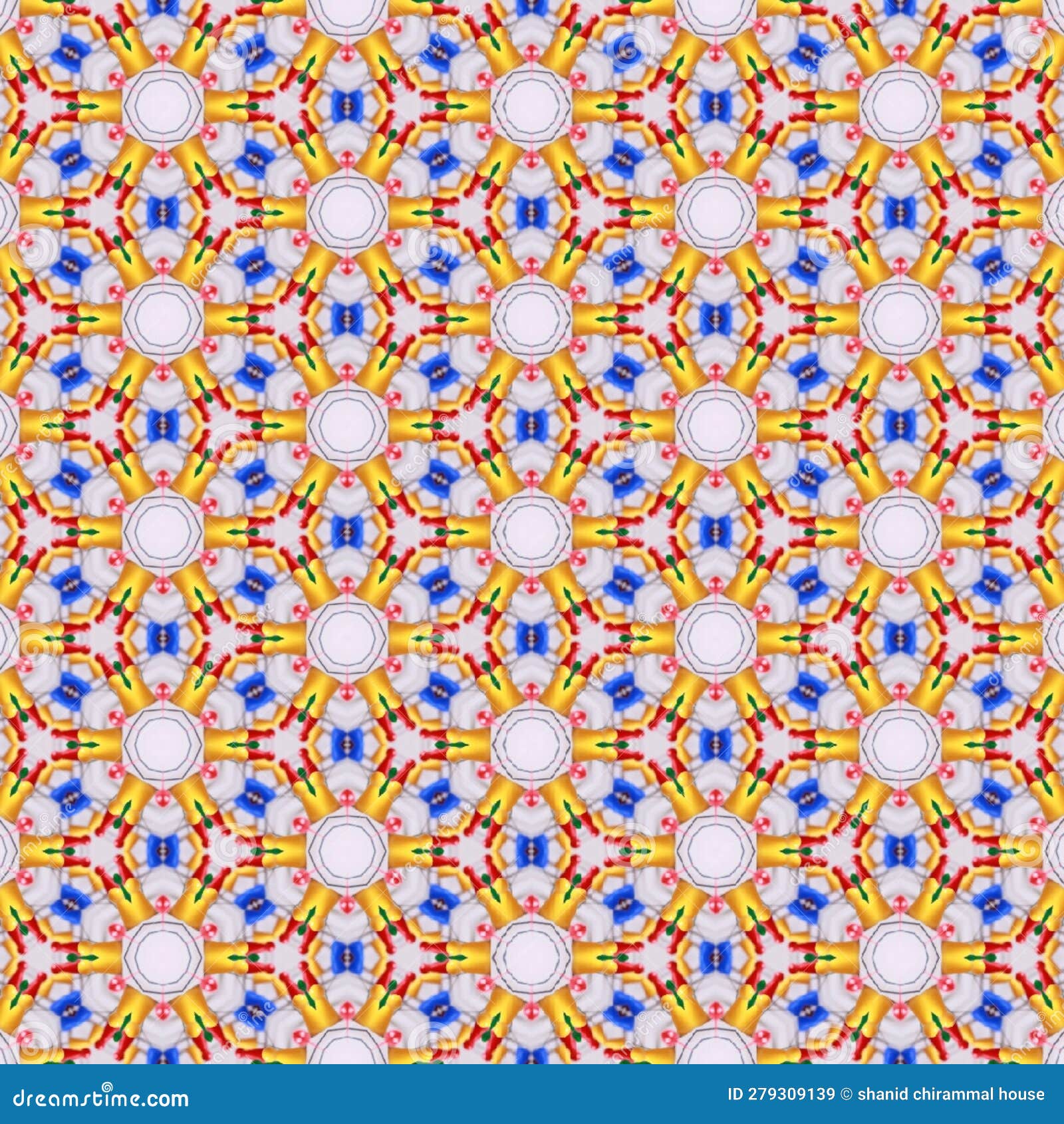 Seamless Multicoloured Creative Pattern Design Printable Model Stock ...