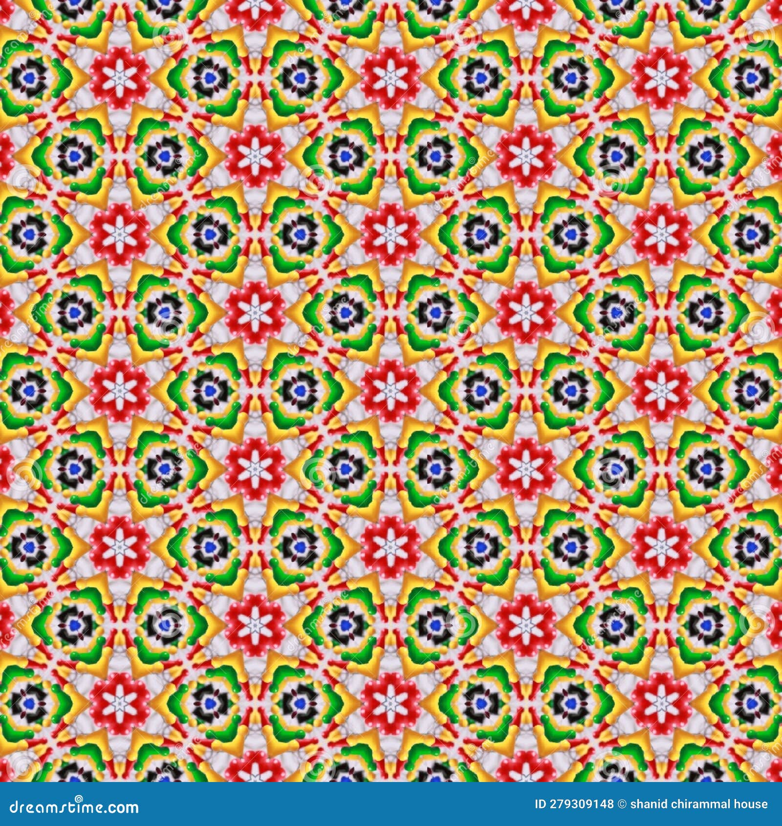 Seamless Multicoloured Creative Pattern Design Printable Model Stock ...