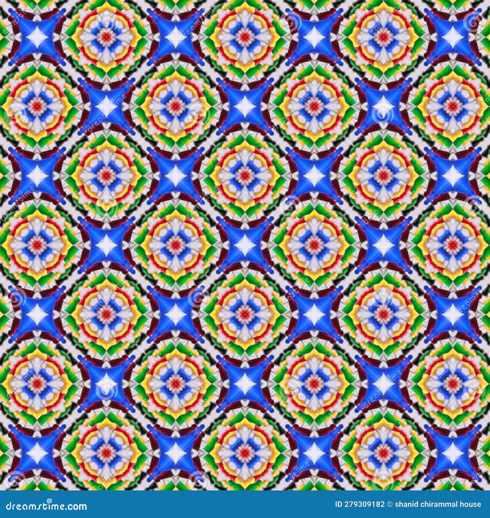 Seamless Multicoloured Creative Pattern Design Printable Model Stock ...