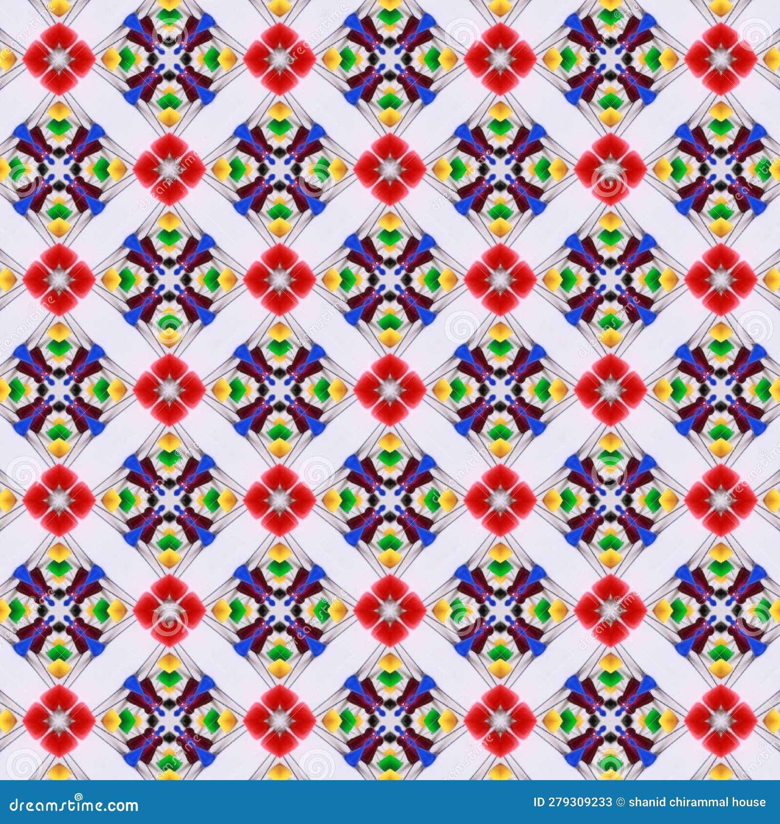 Seamless Multicoloured Creative Pattern Design Printable Model Stock ...