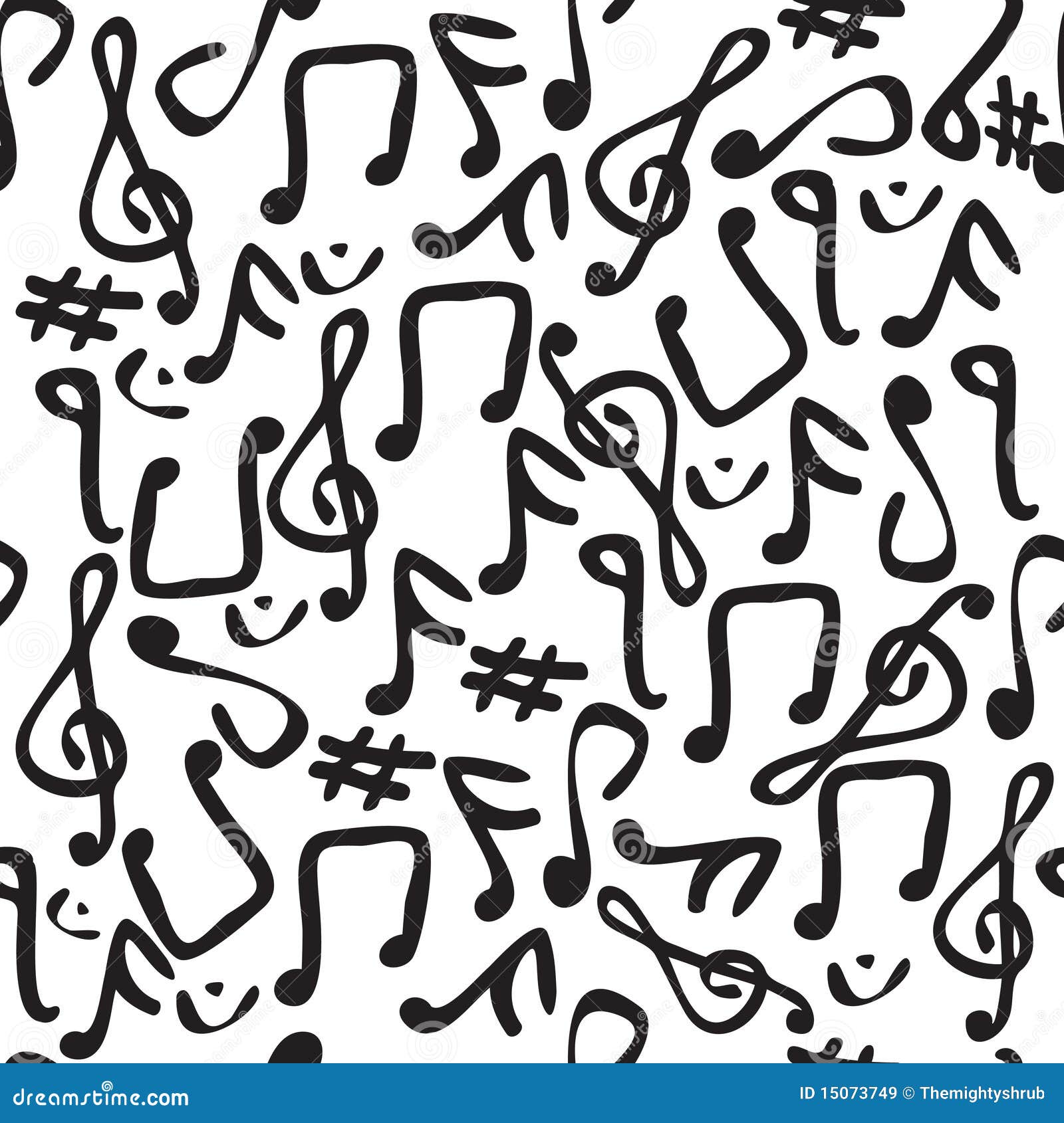 Seamless Music Note Tile stock vector. Illustration of clef - 15073749