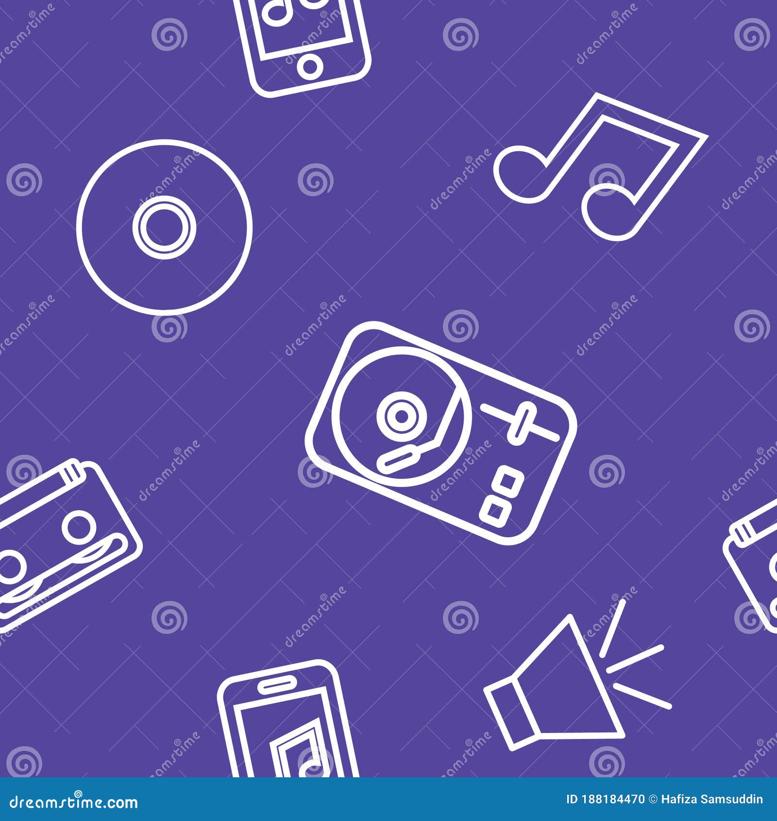 Seamless Music Pattern Background. Vector Illustration Decorative ...