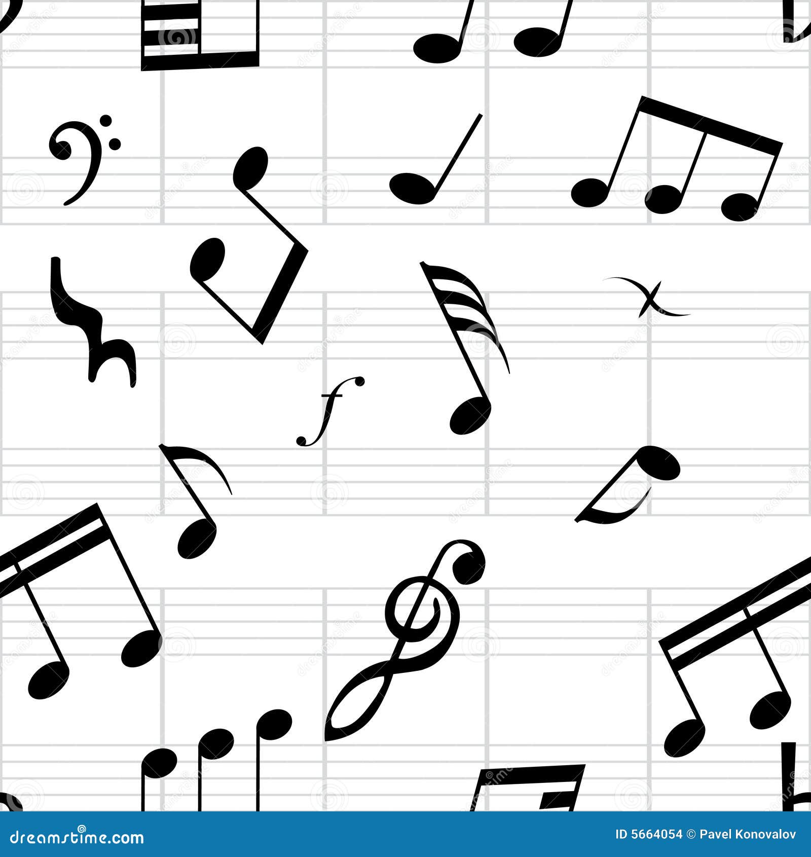Seamless music wallpaper stock vector. Illustration of bass - 5664054