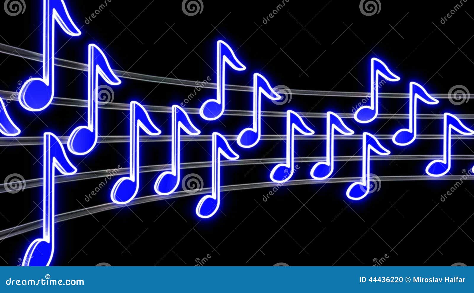 Seamless Musical Loop - Shiny Blue Notes Stock Footage - Video of ...