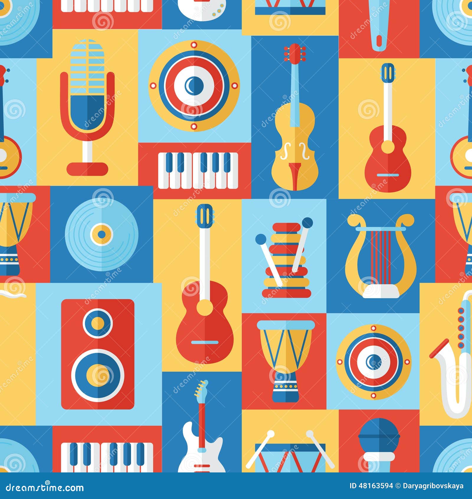 Seamless Musical Symbols And Marks Seamless Background With Musical ...