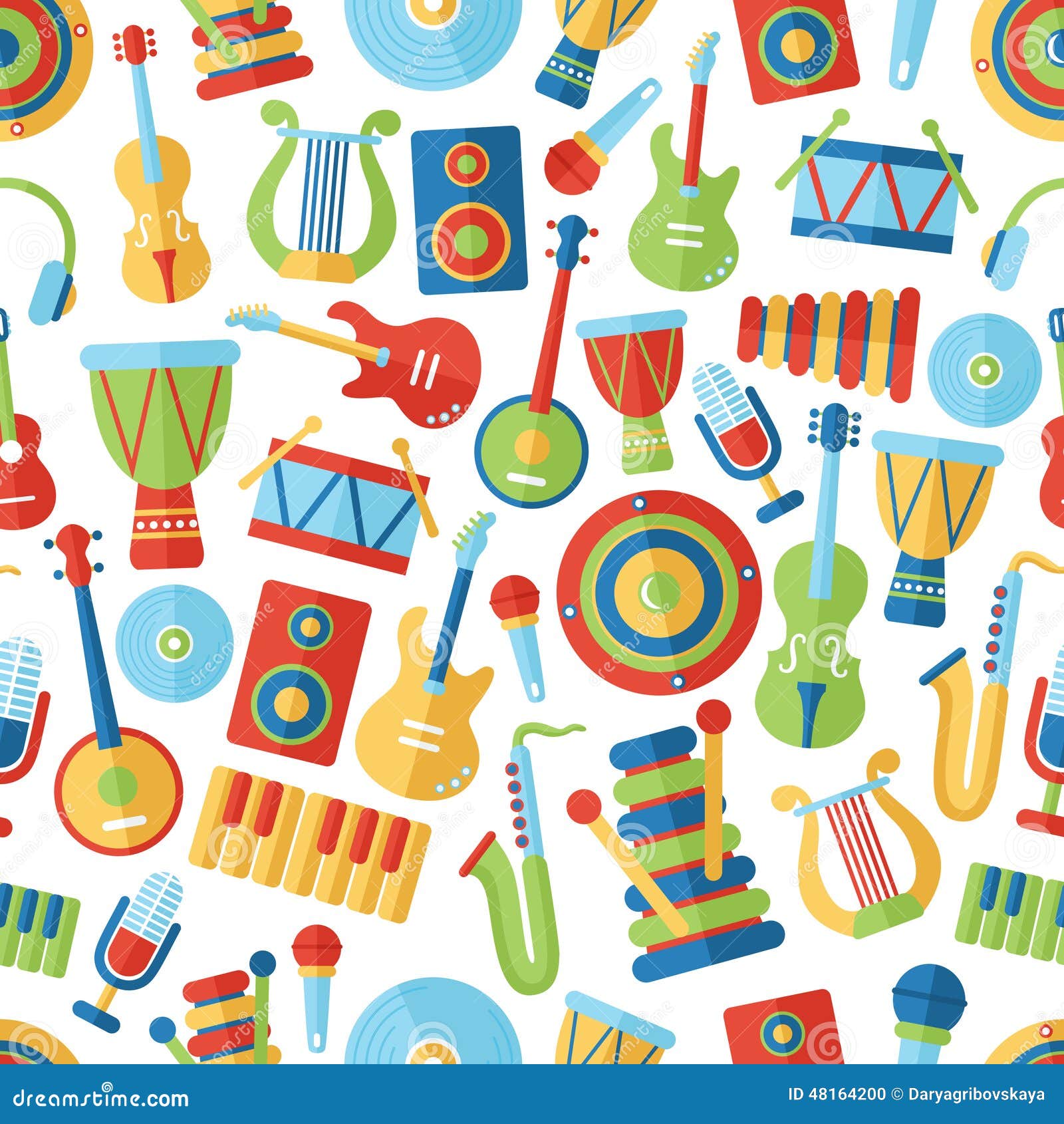 Seamless Musical Symbols And Marks Seamless Background With Musical ...