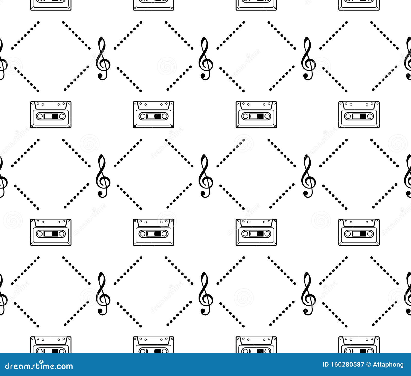 Seamless Musical Symbols and Marks Seamless Background with Musical ...