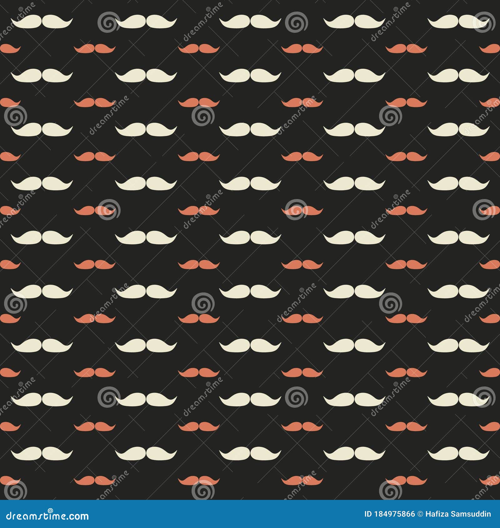 Seamless Mustache Background. Vector Illustration Decorative Design ...