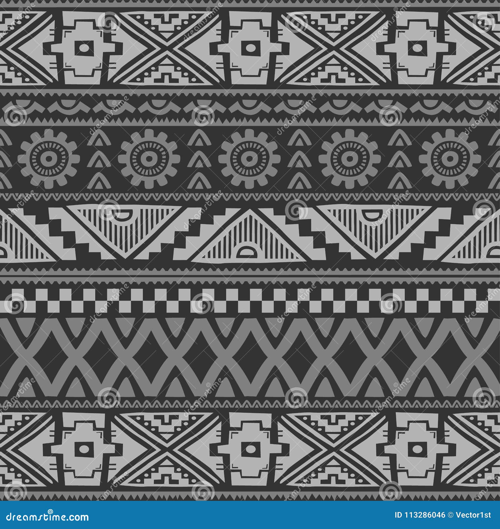 Seamless Native Pattern Background Vector Illustration | CartoonDealer ...